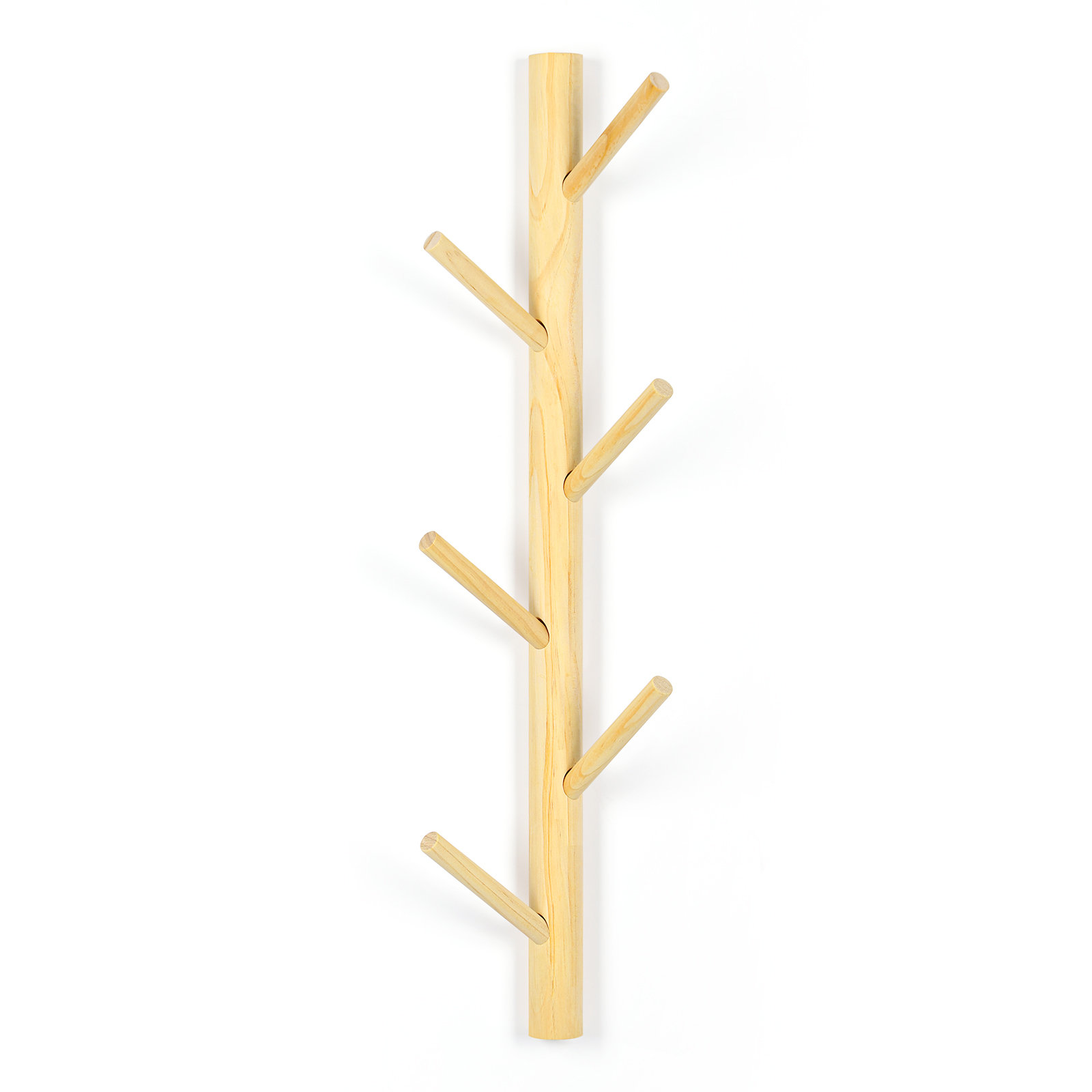 Ebern Designs Raenah Solid Wood 6 - Hook Wall Mounted Coat Rack ...