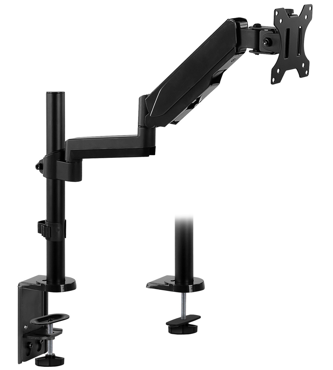 Mount-It Full Motion Height Adjustable Monitor Mount w/ Articulating ...