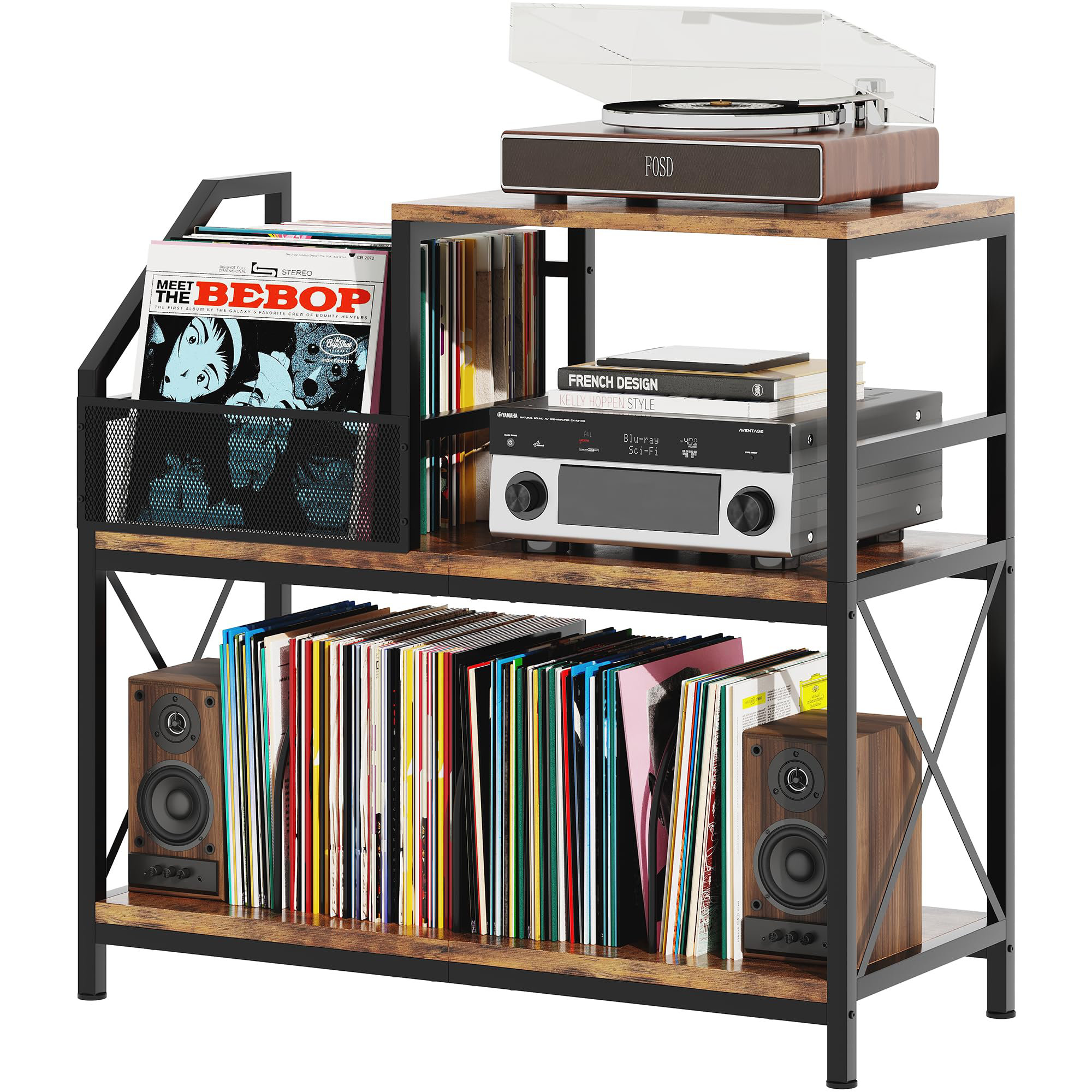 Latitude Run® Turntable Stand With 3 Adjustable Divider | Wayfair
