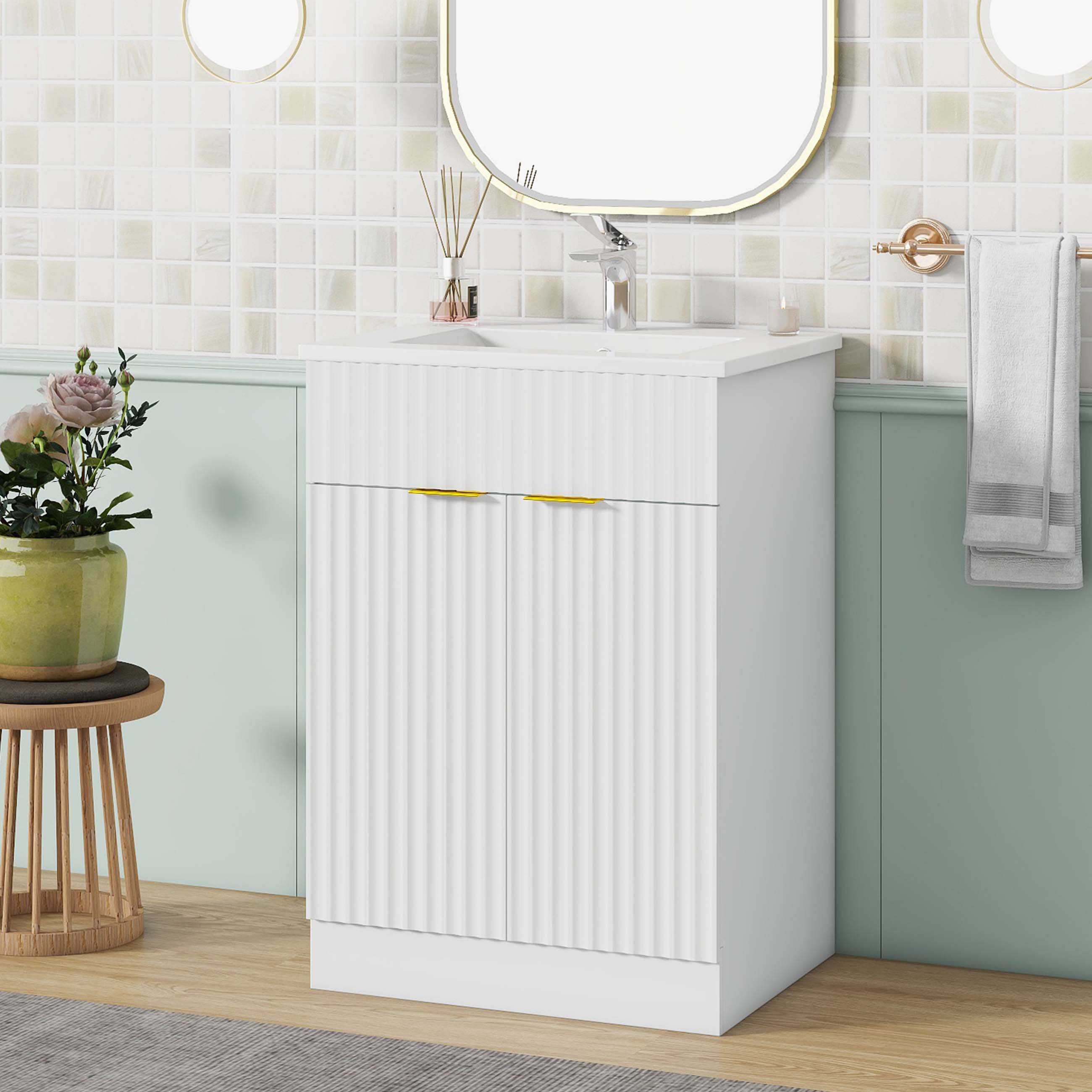 Latitude Run® Marienville 24.00'' Single Bathroom Vanity Base Only ...