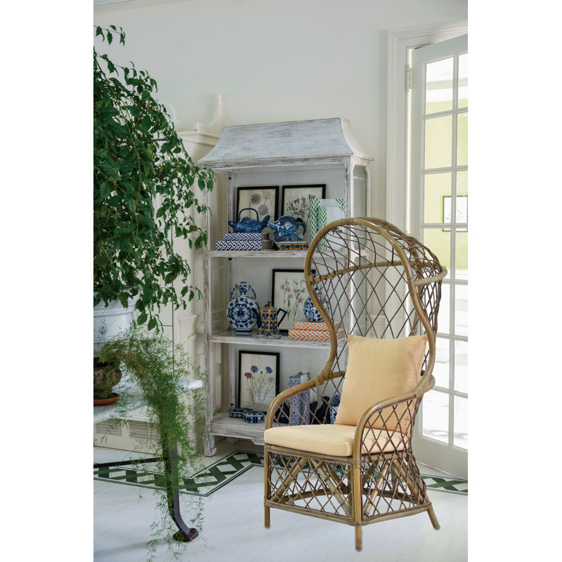 Dakota Fields Umbrella Rattan Accent Chair - 27" x 29" x 58" - Brown ...