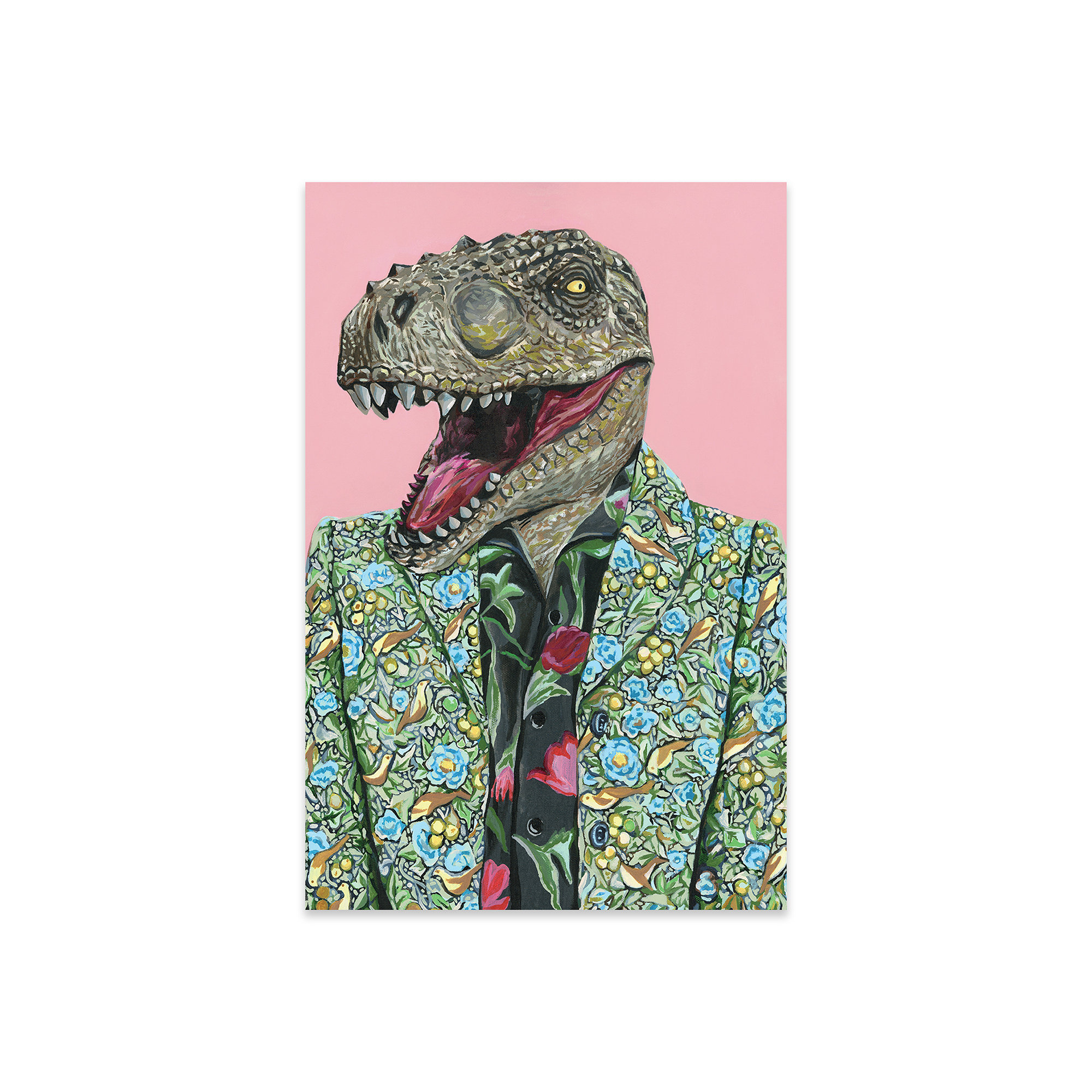 Trinx T-Rex On Plastic / Acrylic by Heather Perry Painting | Wayfair