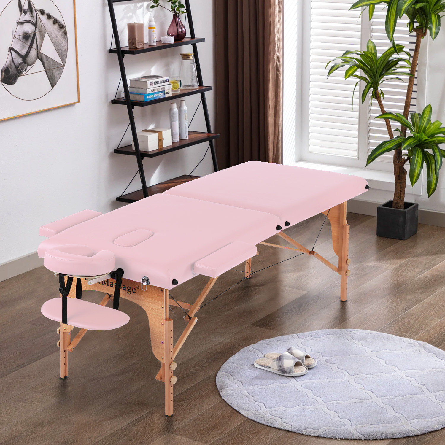 Inbox Zero Massage Table 2 Section 73” Long Foldable Tattoo Bed ...