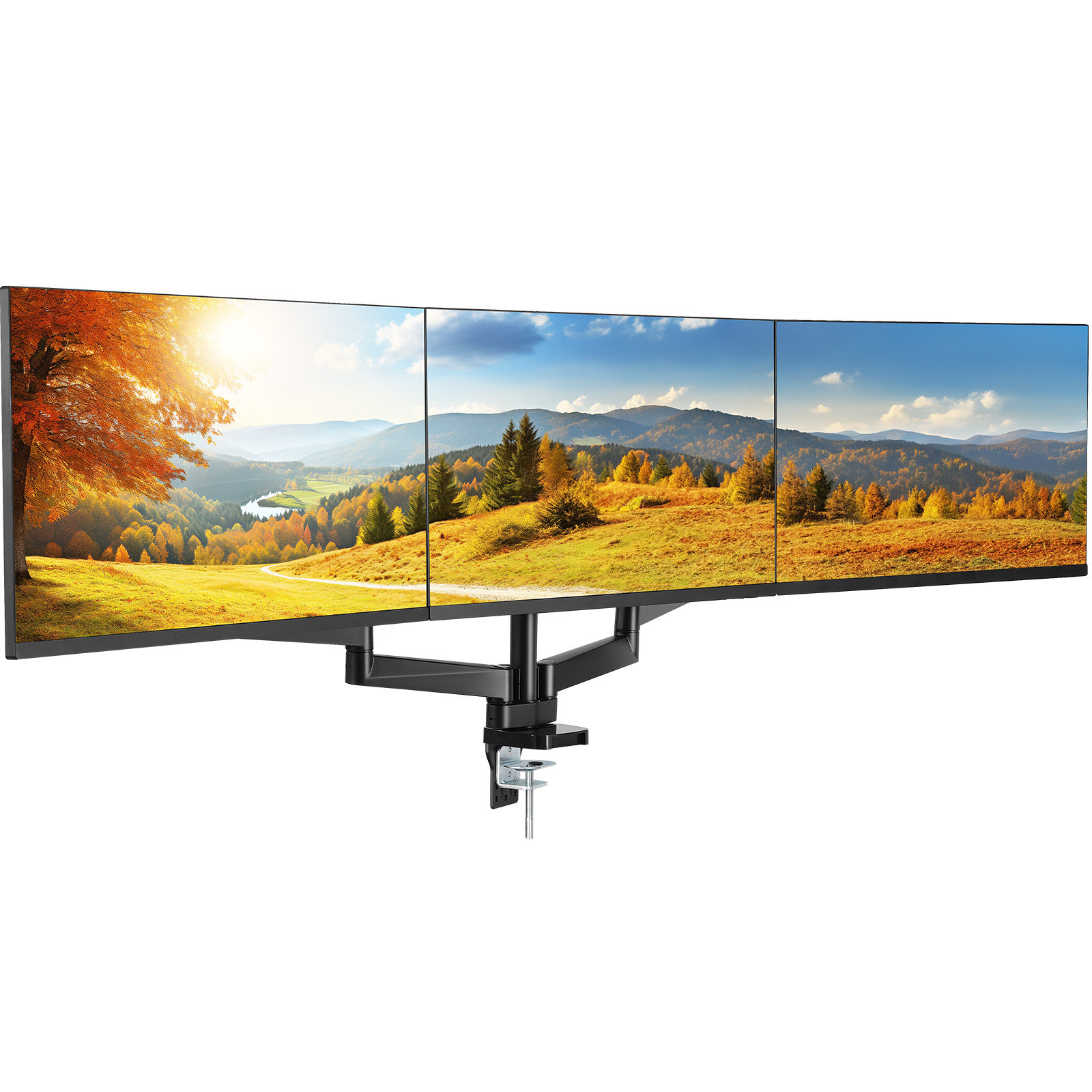 Stellweilan Tessberg Triple Monitor Mount, Supports 13"-27" Screens ...