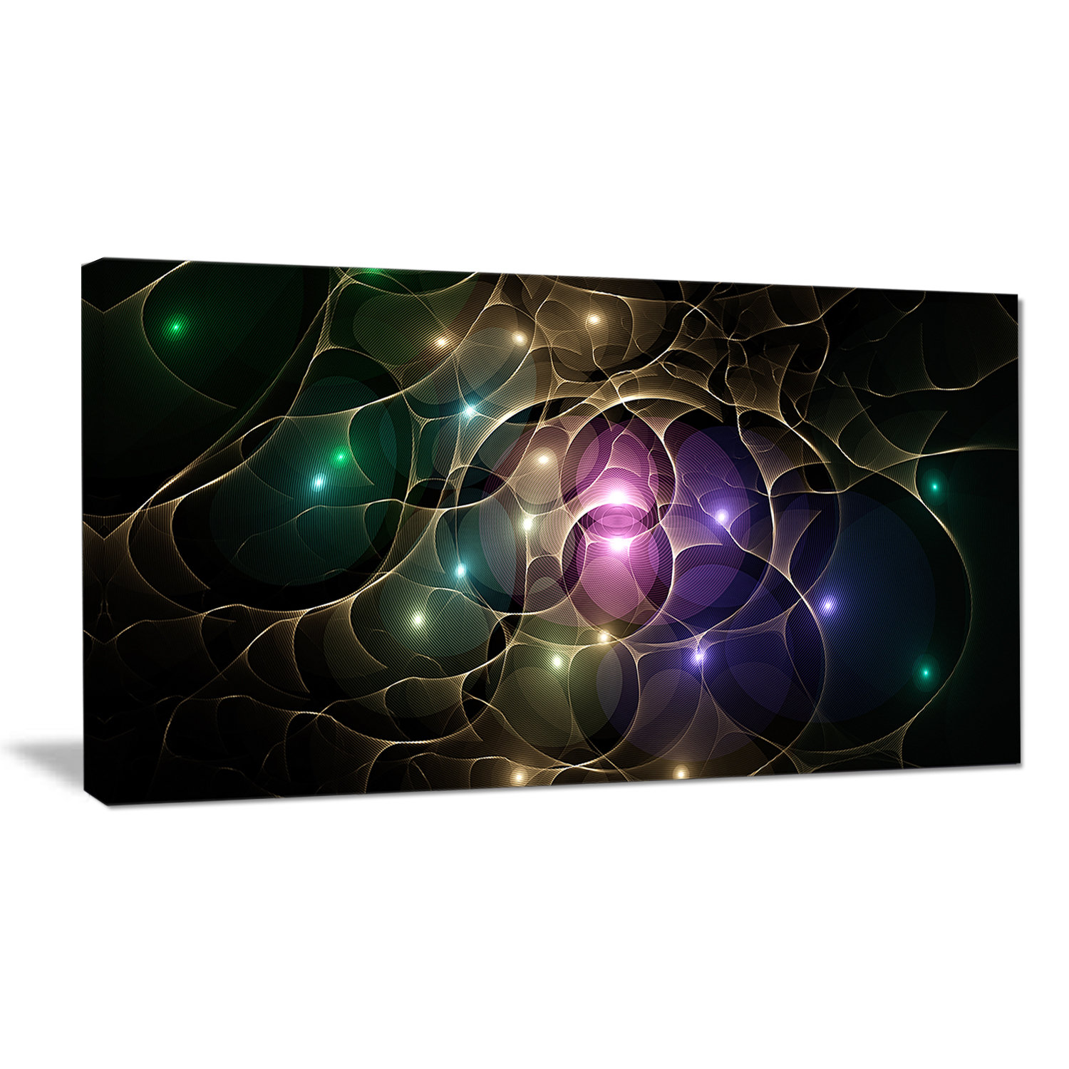 Design Art Myriad of Colored Space Circles - Wrapped Canvas Graphic Art ...