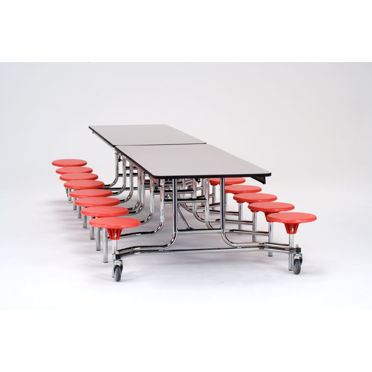 National Public Seating 59'' Rectangle Stool Cafeteria Table | Wayfair
