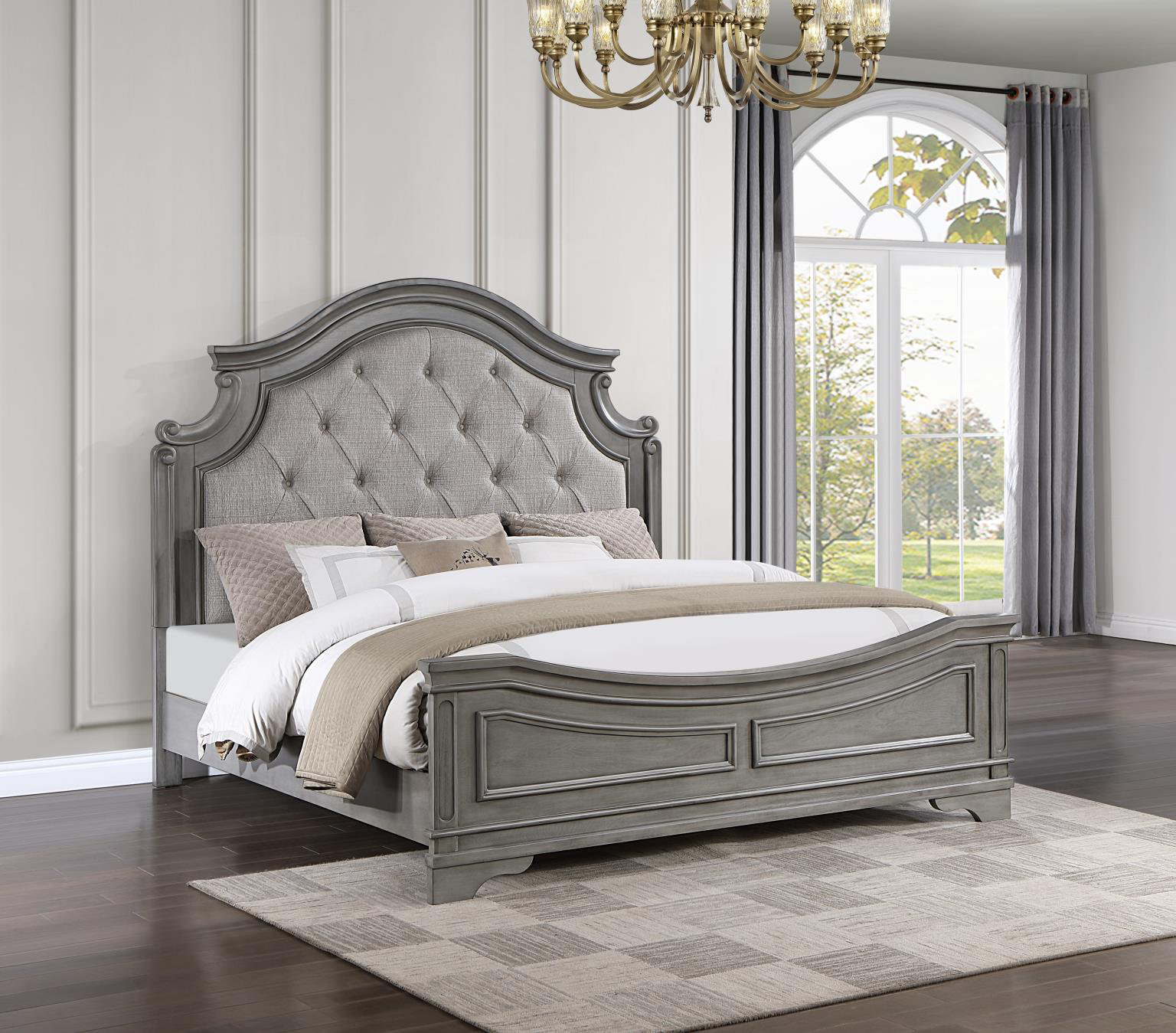 One Allium Way® Gray Rustic Bed | Wayfair