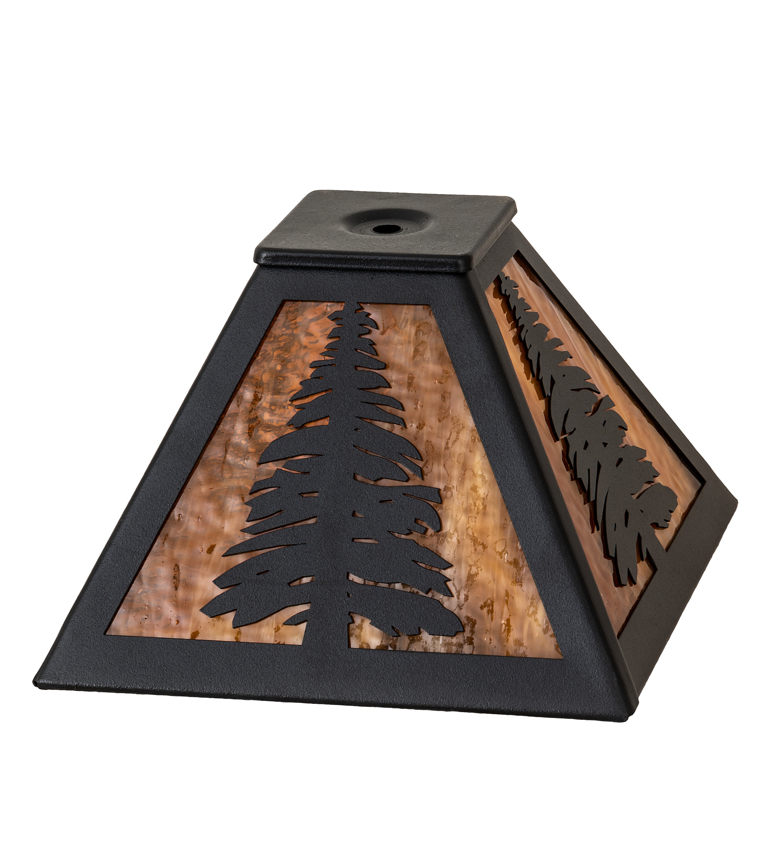 Meyda Lighting Rustic Lodge 5.5'' H x 12'' W Glass Square Lamp Shade ...