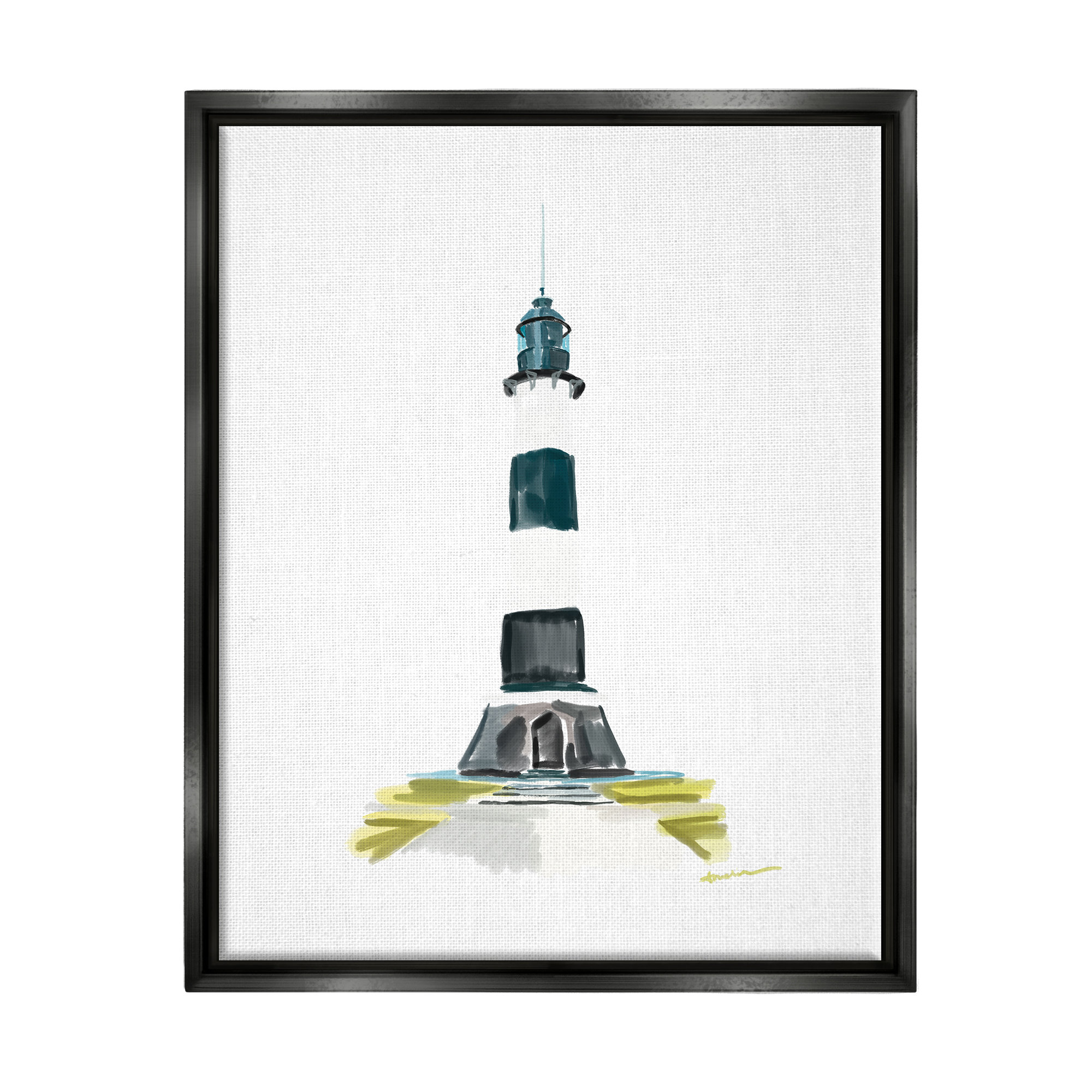Stupell Industries Simple Modern Lighthouse Canvas Wall Art Design by ...
