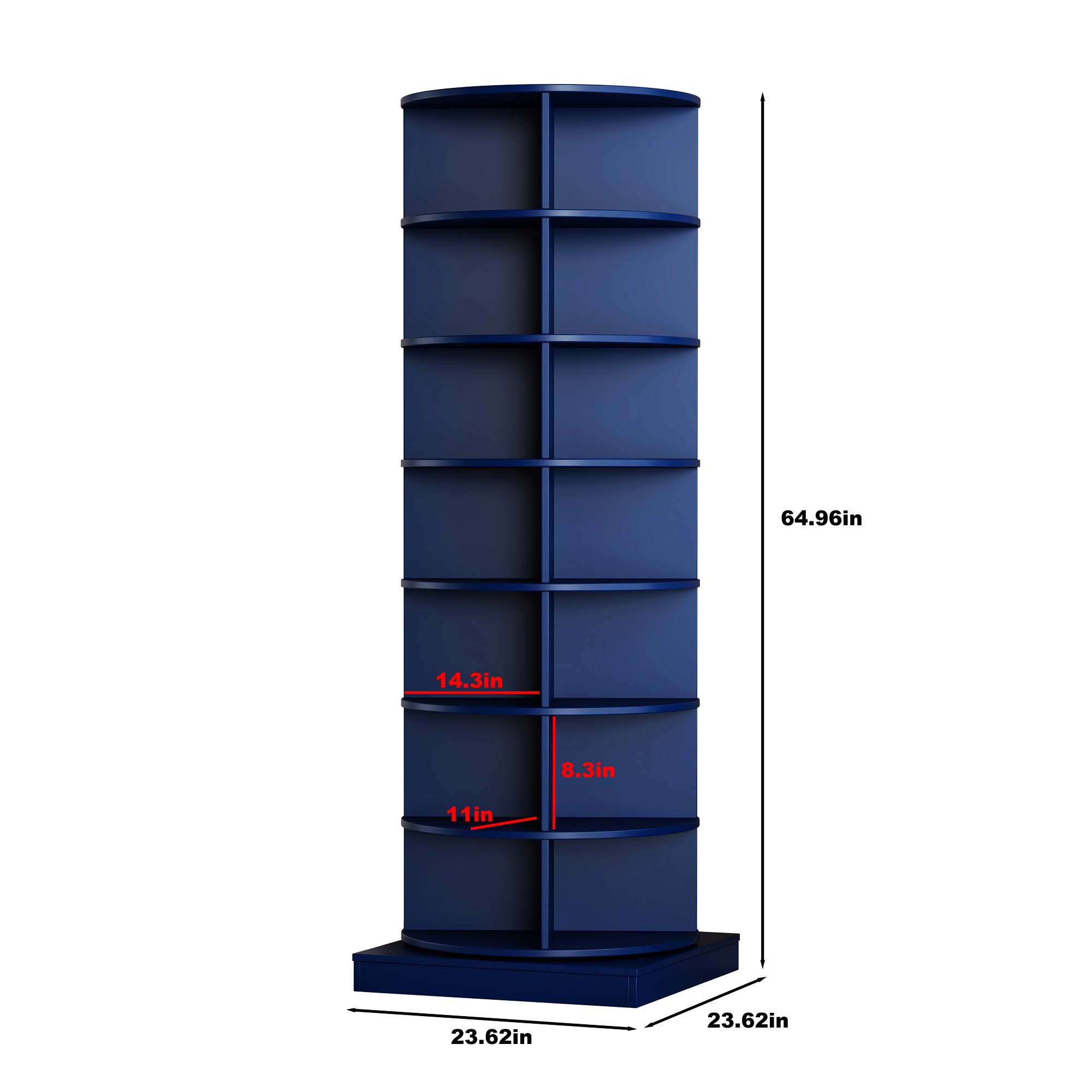 Latitude Run® Blue 360 Rotating Shoe Cabinet 7 Layers | Wayfair