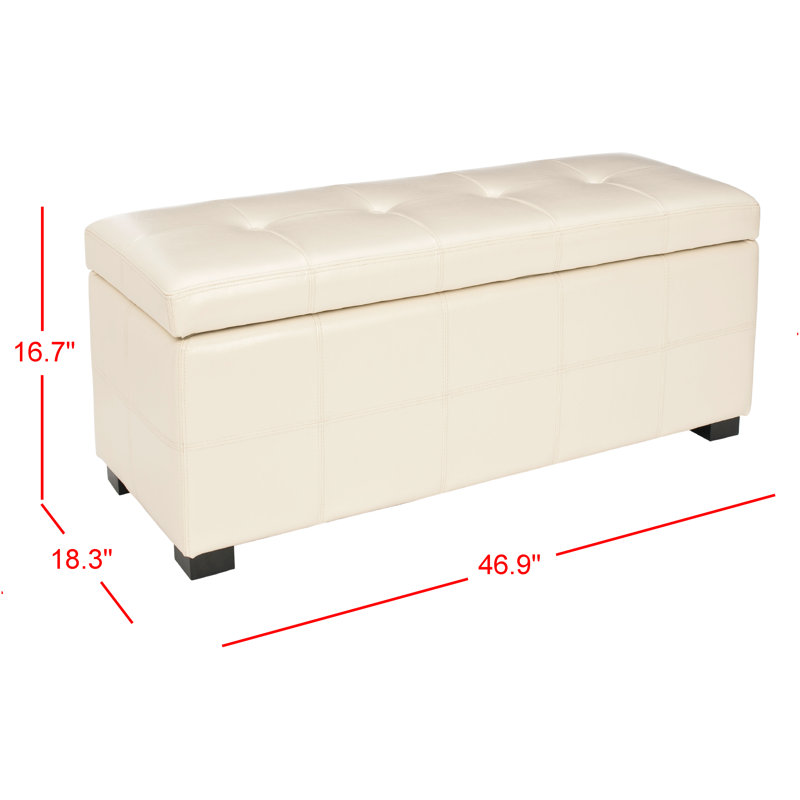 Red Barrel Studio® Alescia Faux Leather Upholstered Storage Bench ...