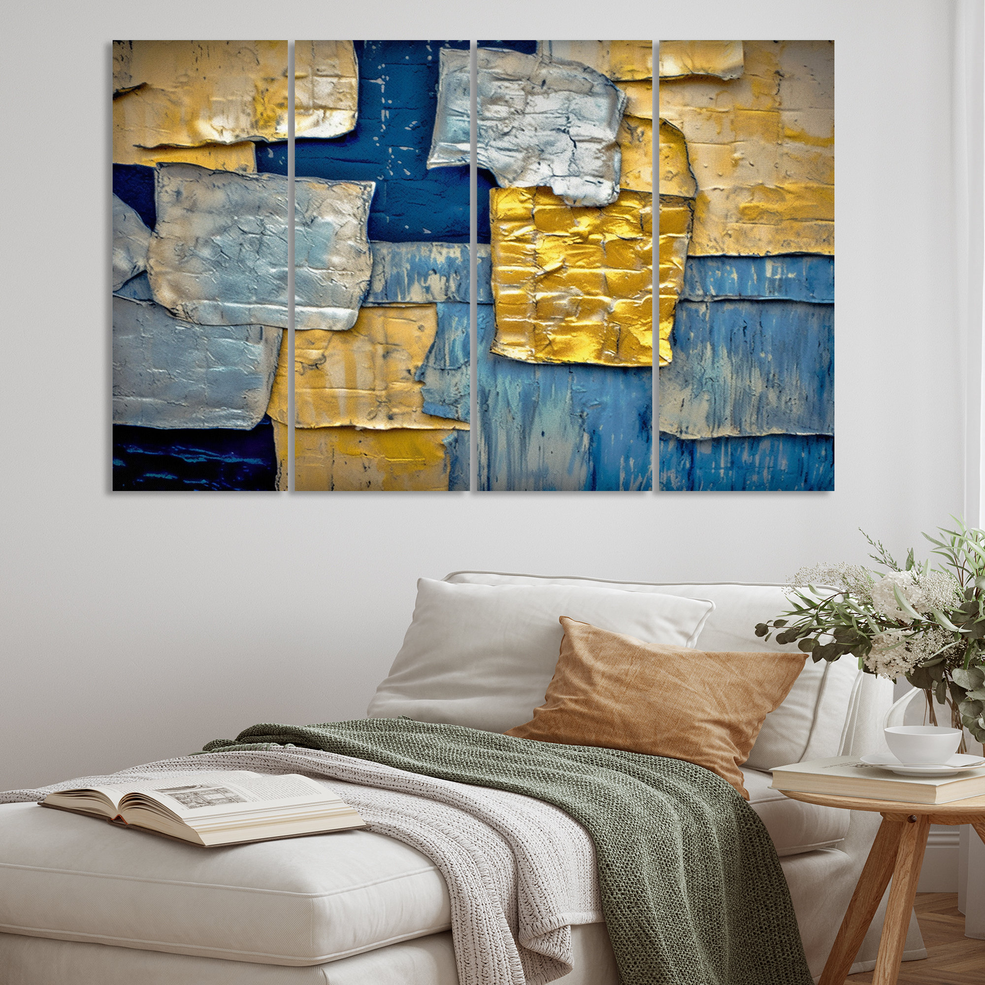 Wrought Studio " Southern Sunrise Abstract Expressionism " 4 - Pieces ...