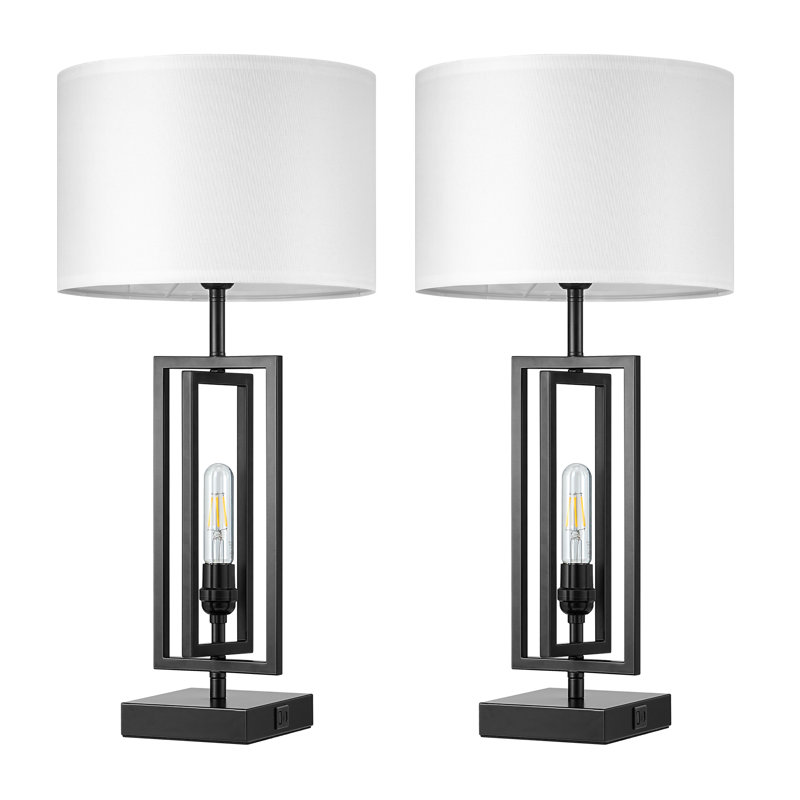 Ebern Designs Norrington Metal Touch Control Dimmable Table Lamp with ...
