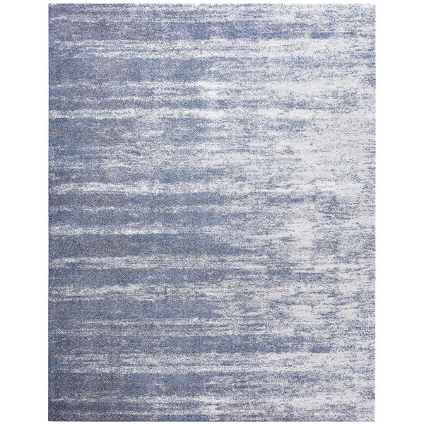 17 Stories Ravya Machine Woven Olefin Blue Rug | Wayfair