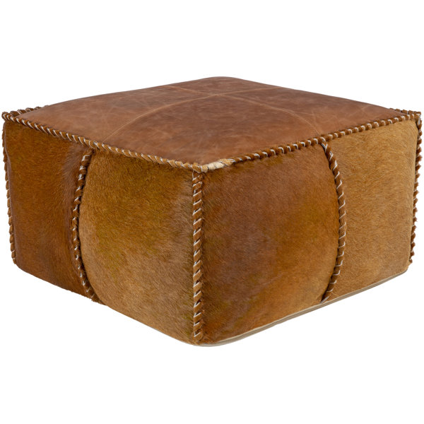 Viv + Rae Leather and Hair on Hide Pouf | Wayfair
