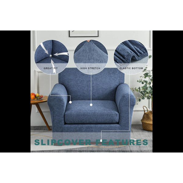 Cozy Oasis 2 Piece Chair Covers Stretch Chair Slipcovers With Arms ...