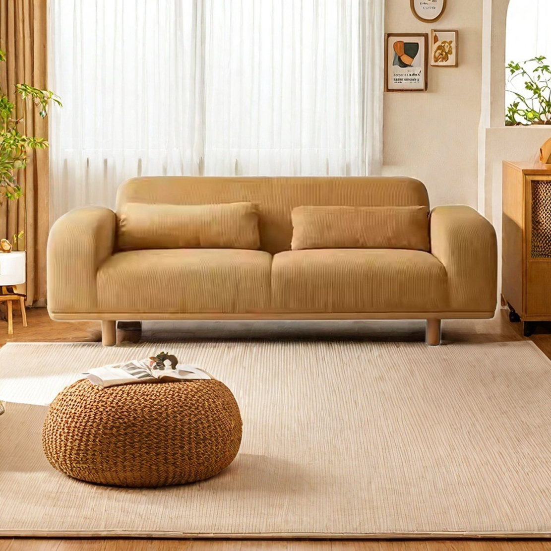 ComfySofa.s Modern solid wood simple straight line fabric sofa ...