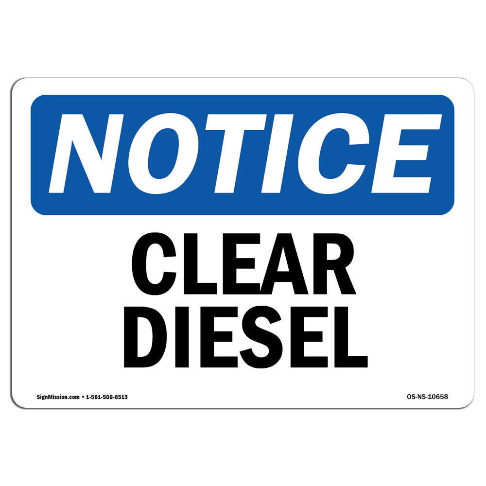SignMission Clear Diesel Sign | Wayfair