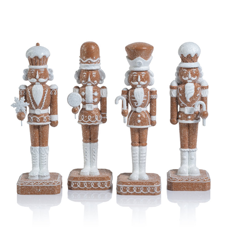 4-Piece Set Assorted Gingerbread Soldier Figurines | Birch Lane