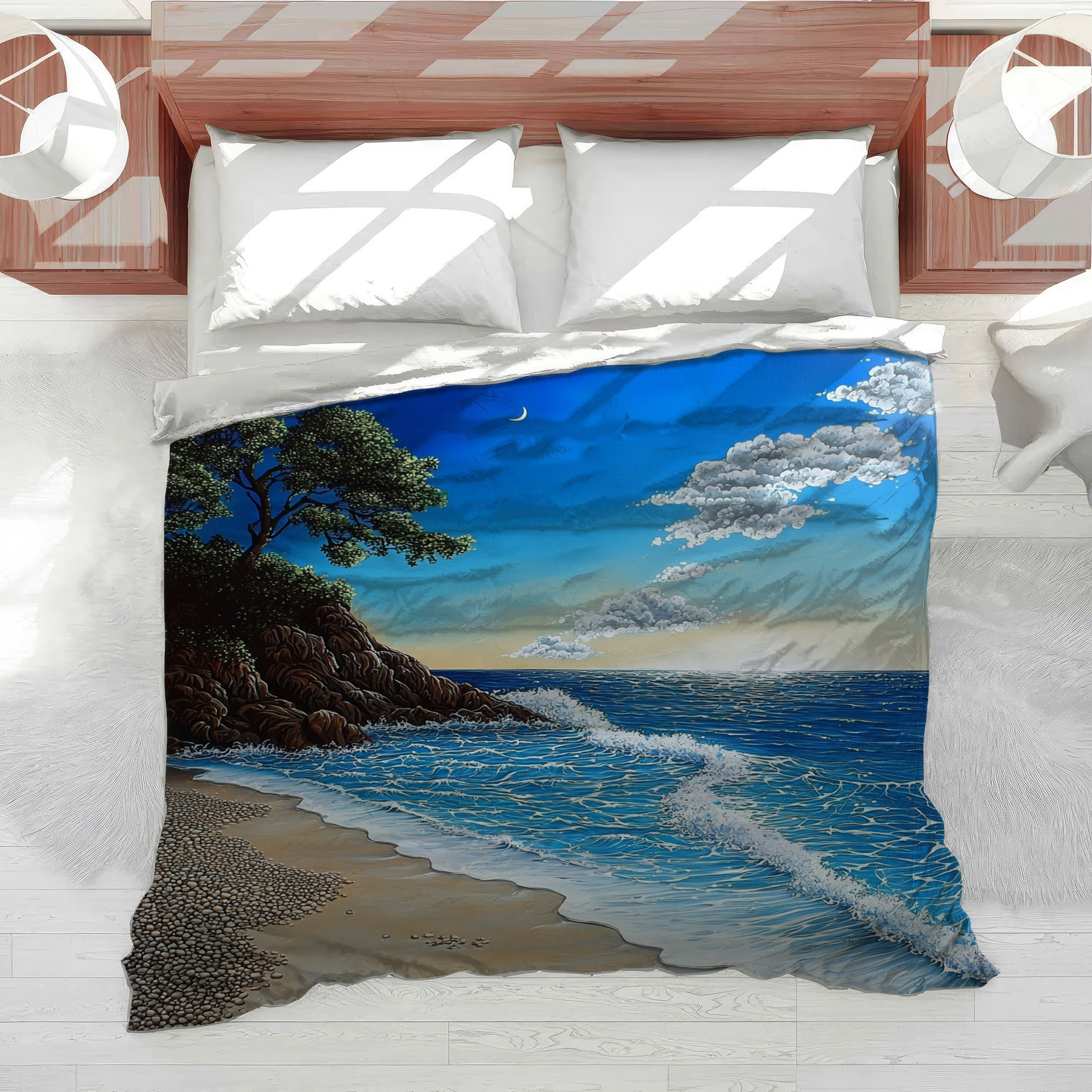 VisionDecor Beach Bedding Seascape Comforter Tropical | Wayfair