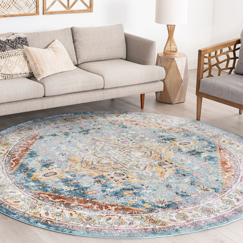 Bungalow Rose Javin Denim Rug & Reviews | Wayfair