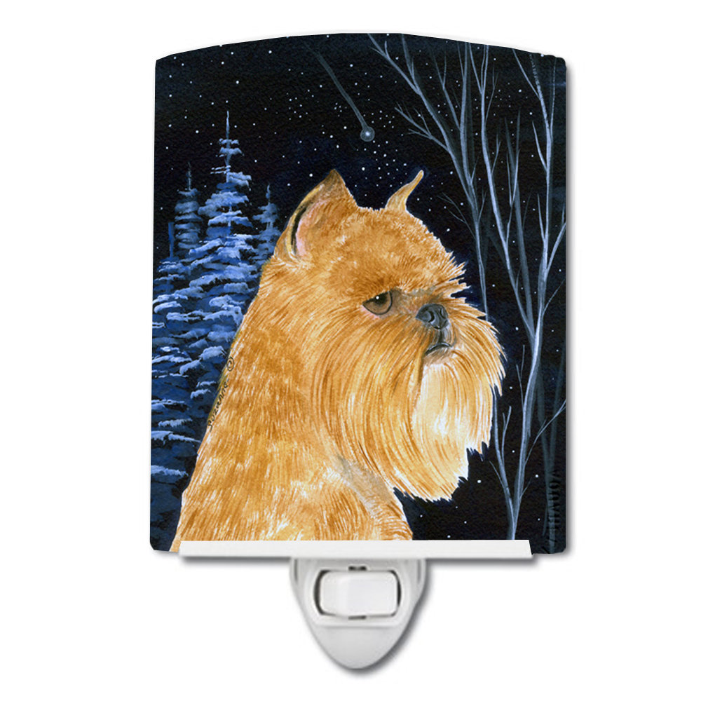 Caroline's Treasures Starry Brussels Griffon Ceramic Night Light | Wayfair