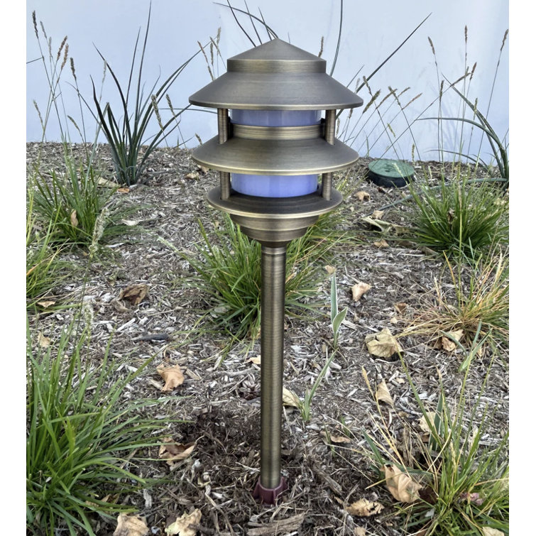 Cardon Lighting Antique Bronze Low Voltage Solid Brass Pathway Light ...