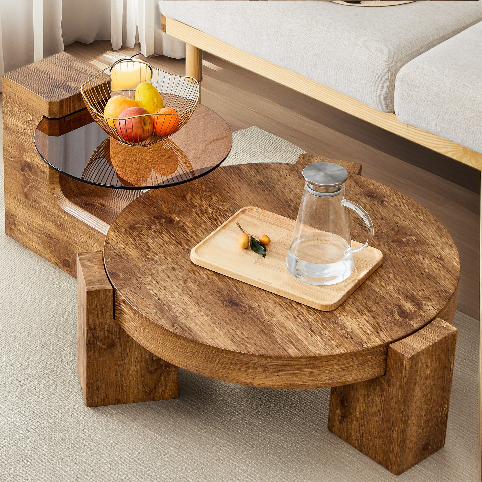 Millwood Pines The Detachable Double-Decker Coffee Table, The Stylish ...