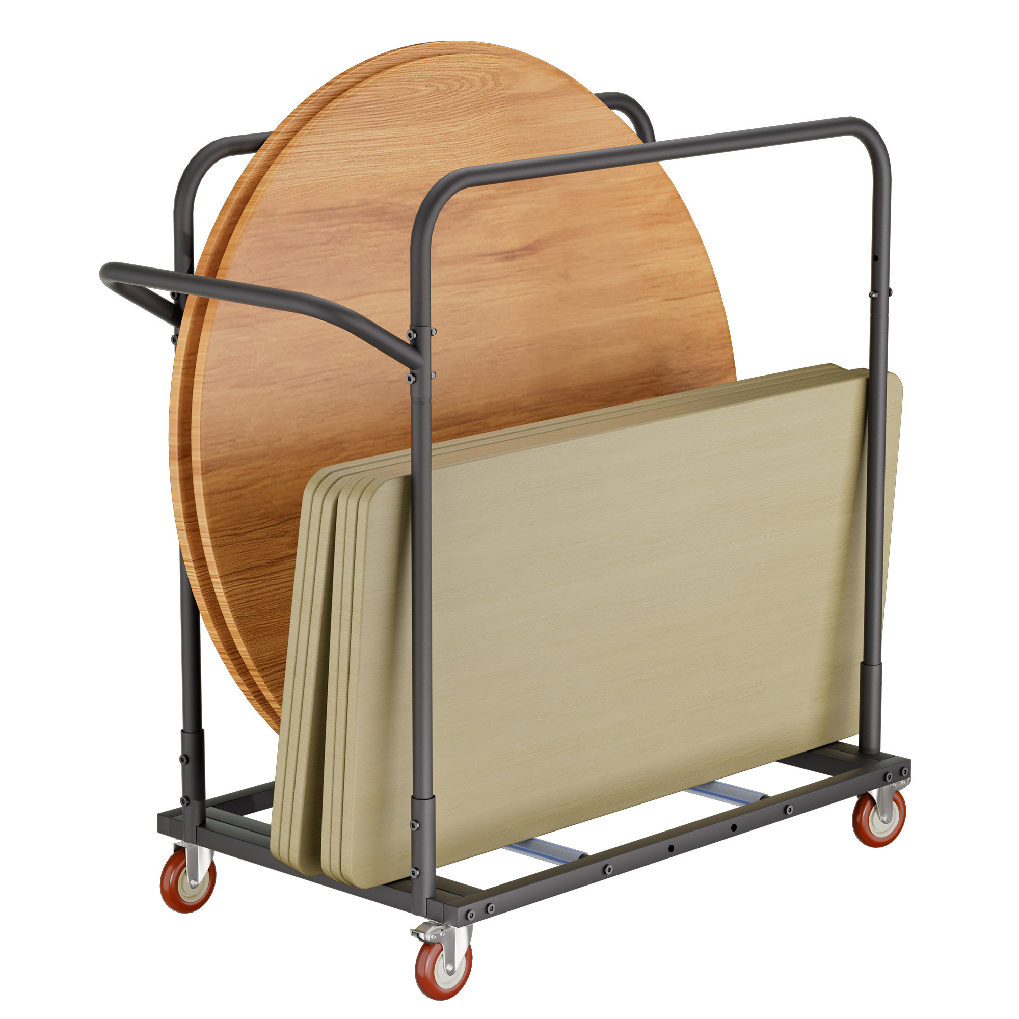 GIOTORENT Heavy Duty Table and Chair Transport Cart with Adjustable ...