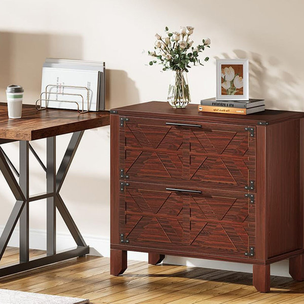 August Grove® Home Office File Storage Cabinet with 2-Drawer, Wood ...