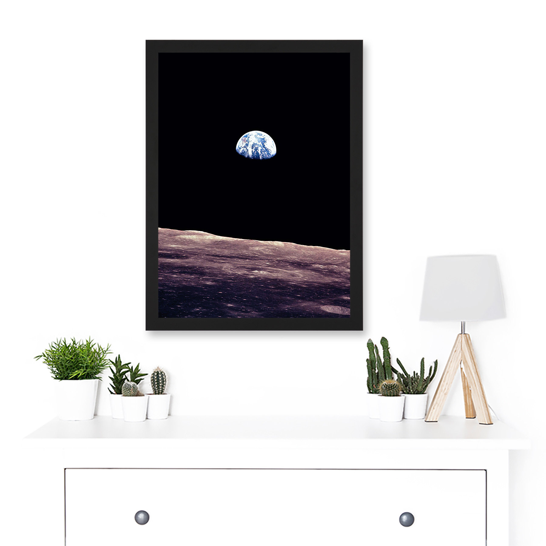 Ebern Designs Space Photo Planet Earth From Moon - Picture Frame ...