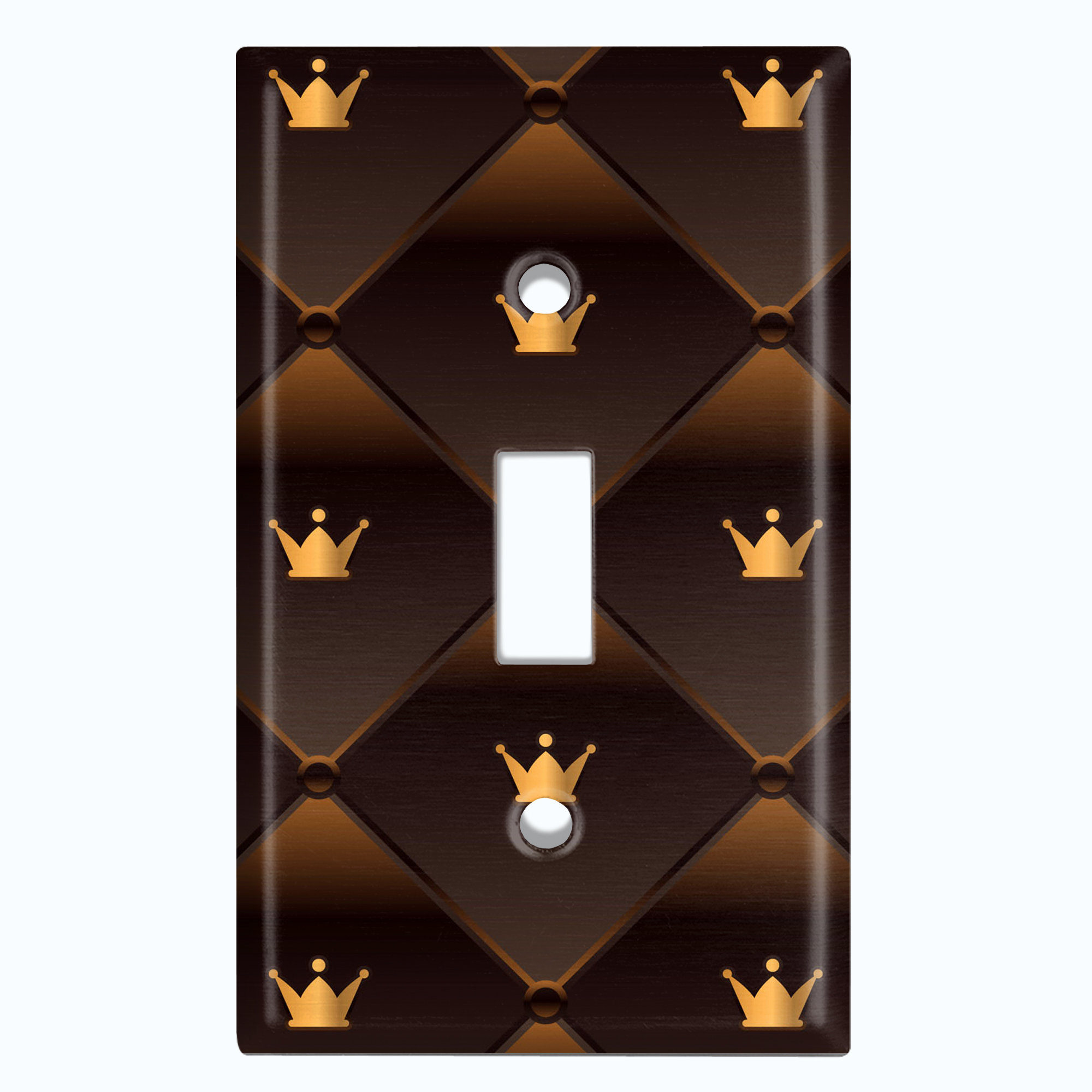 WorldAcc Metal Light Switch Plate Outlet Cover (King Crown Chocolate ...