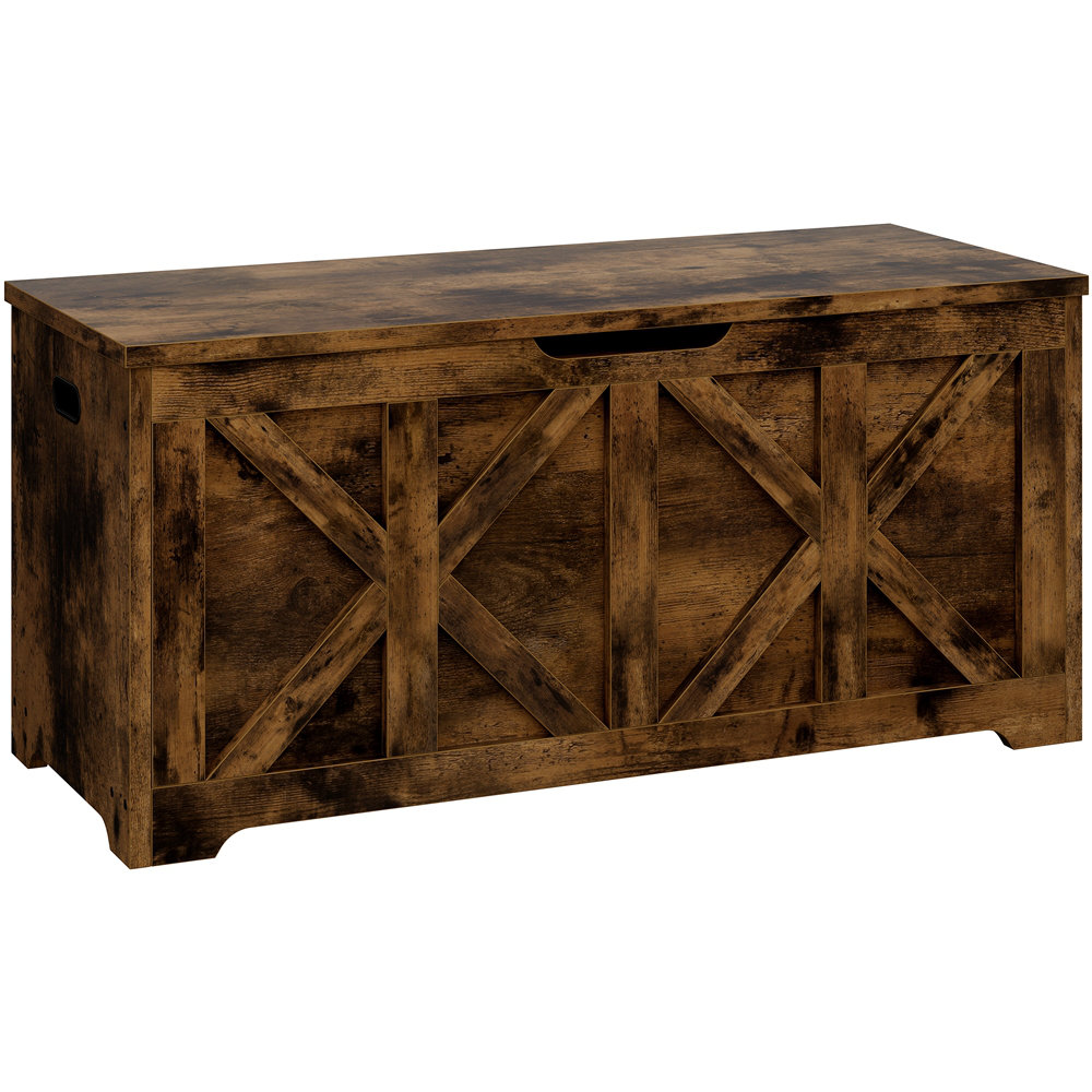 Lily Manor Rustic Farmhouse Style Storage Bench with Large Storage ...