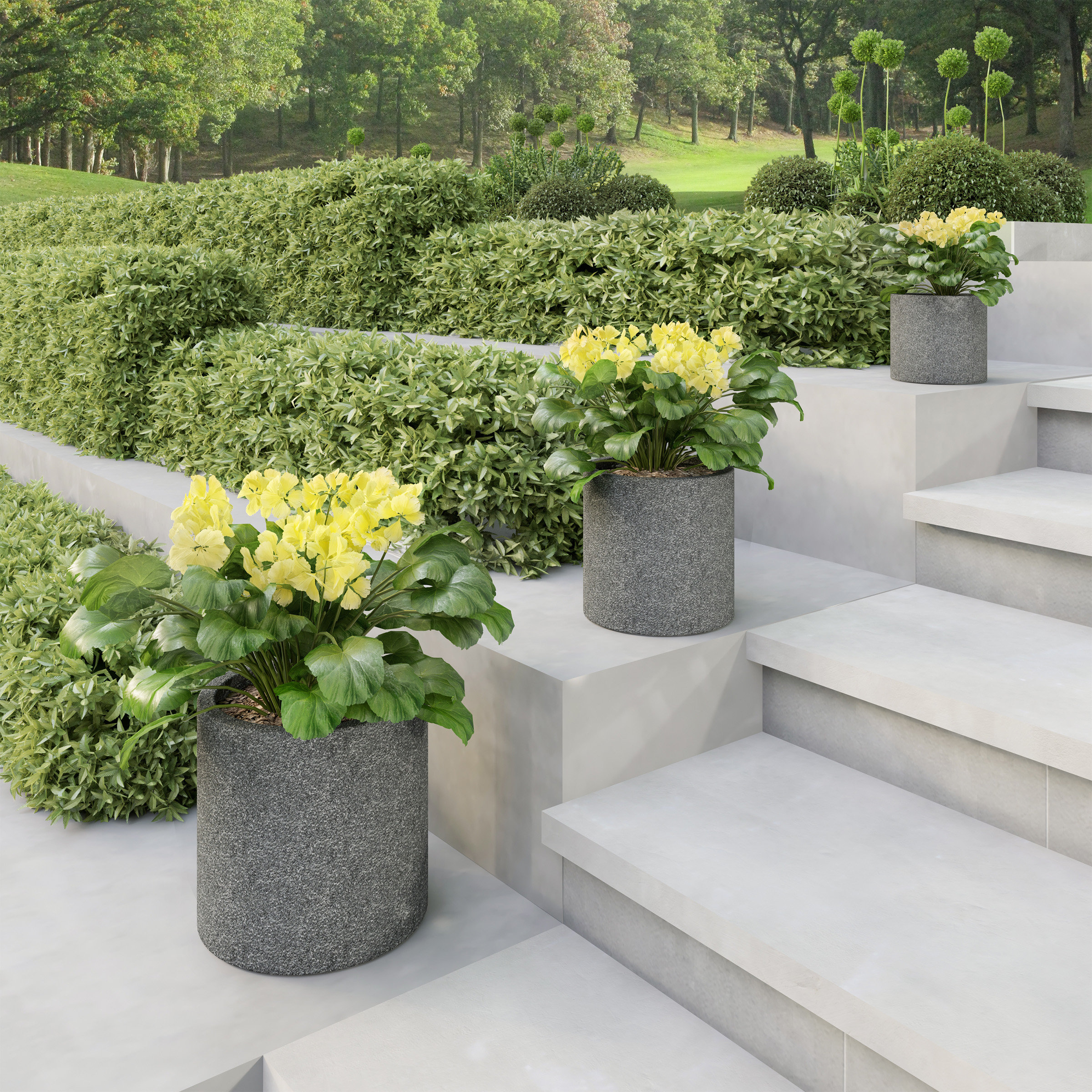 Ebern Designs Lightweight Fibre Clay Flower Pots - 17.5” Large Outdoor ...