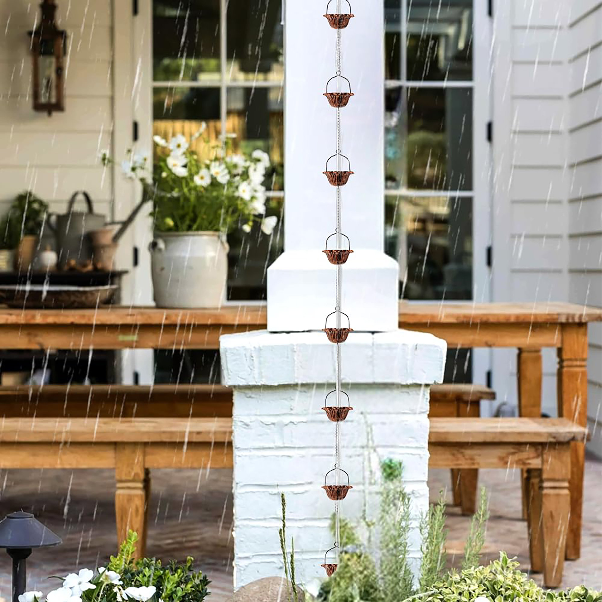 Arlmont & Co. 10ft Lotus Rain Chain | Wayfair