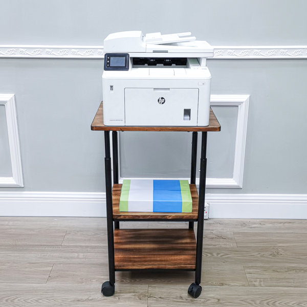 FixtureDisplays Table Top, 3-Tier Printer Table AV Cart, Height ...