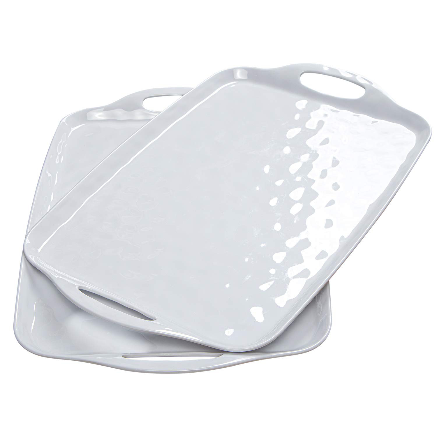 Latitude Run® Serving Tray With Handles, Large Rectangle Melamine ...