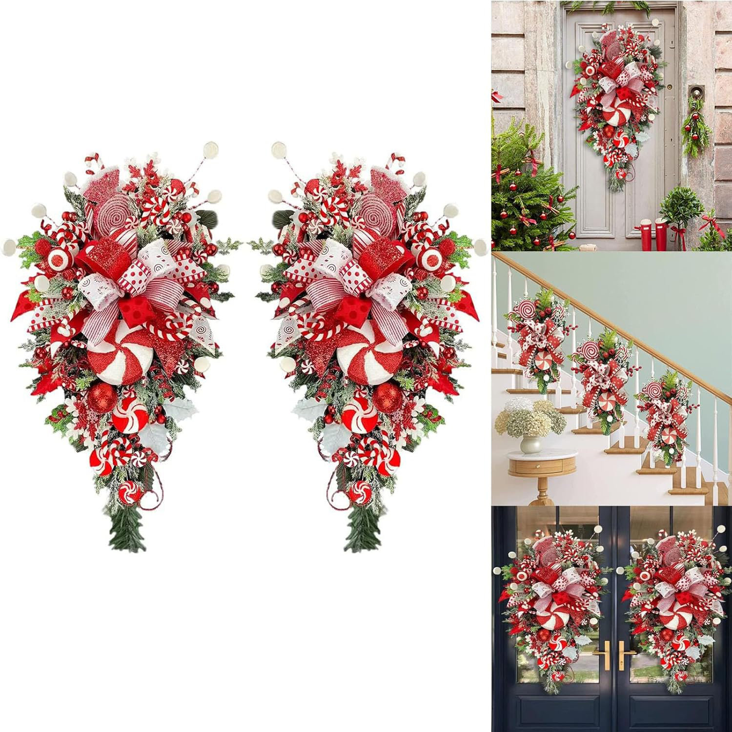 The Holiday Aisle® Sweet Holiday Candy Christmas Swag | Wayfair