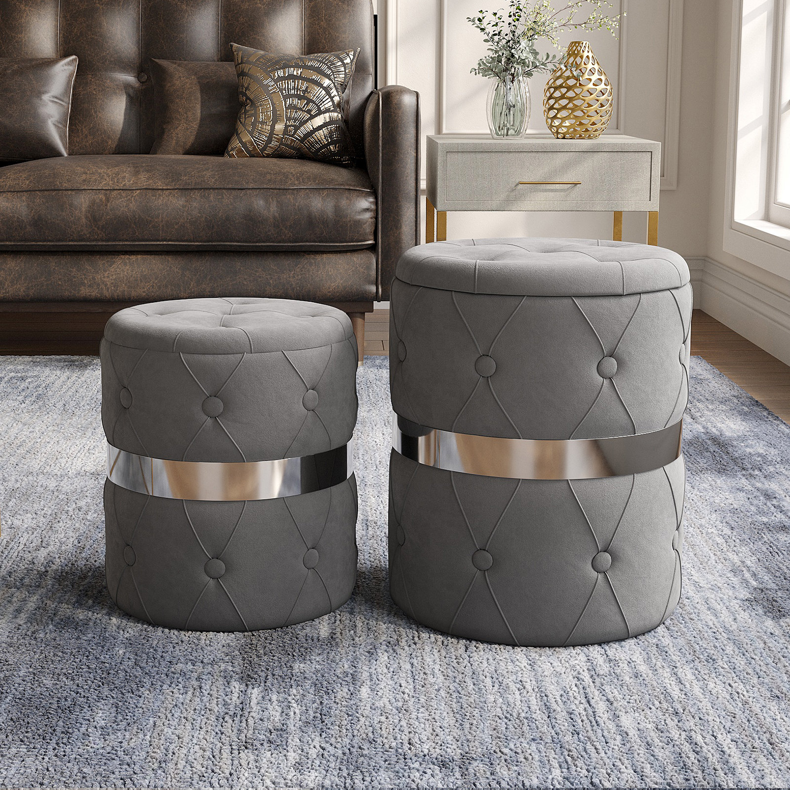 Willa Arlo™ Interiors Upholstered Storage Ottoman "& Reviews" | Wayfair