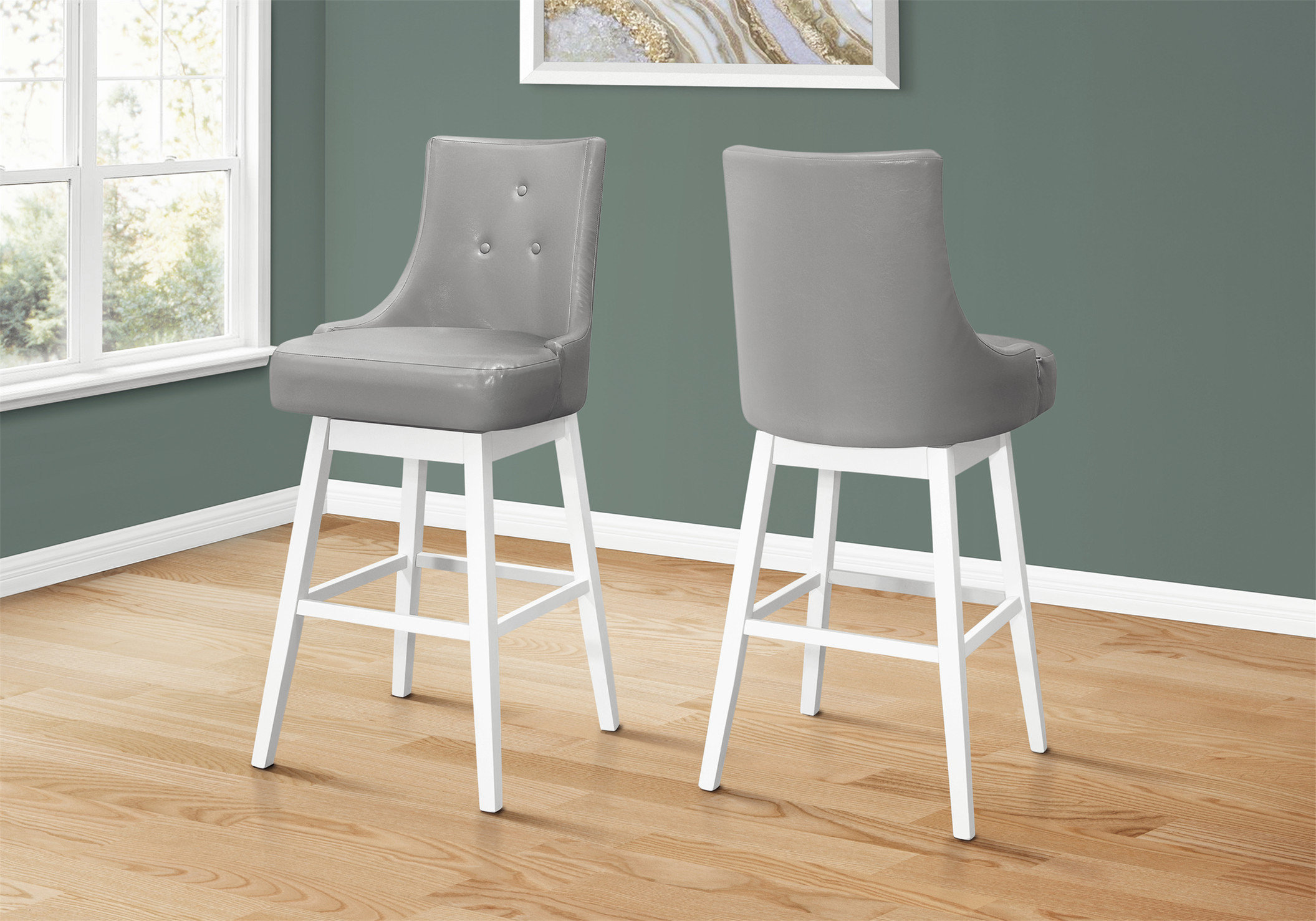 Hokku Designs Versatile and Comfortable Swivel Bar Stools Set for an ...