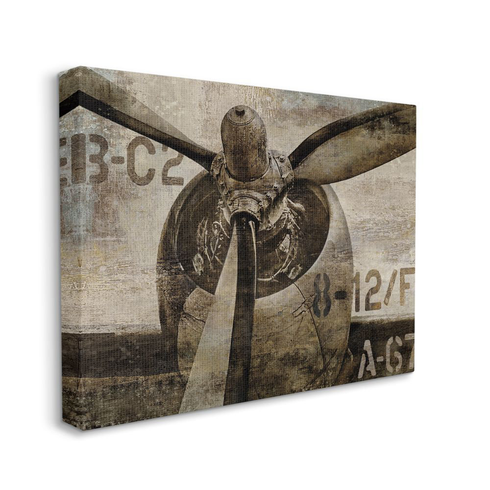 Steelside™ Airplane Rotor Vintage Wood Texture by Dylan Matthews Print ...