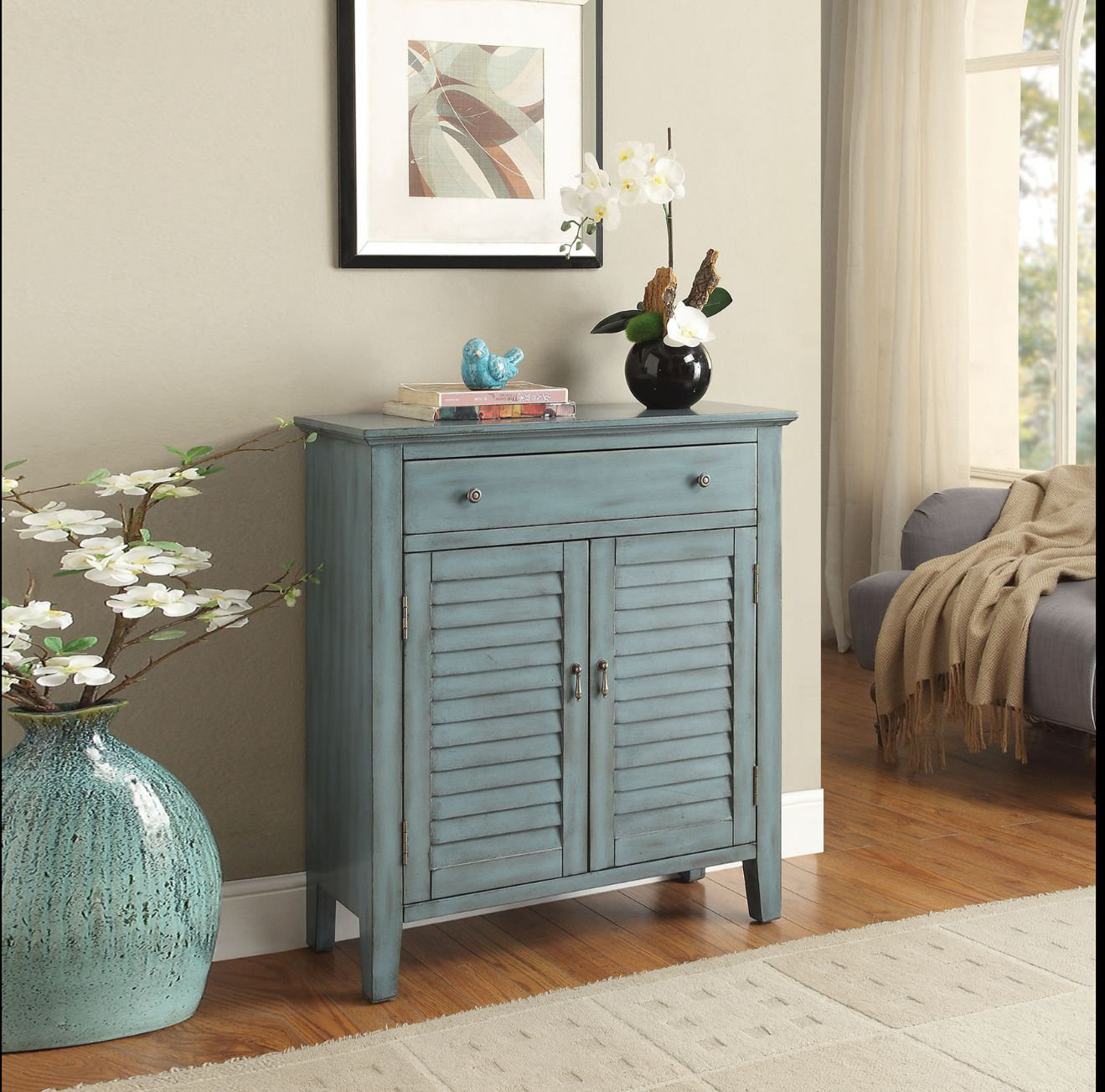 Laurel Foundry Modern Farmhouse Orin 2-Door Accent Cabinet in Antique Blue & Reviews - Wayfair ...