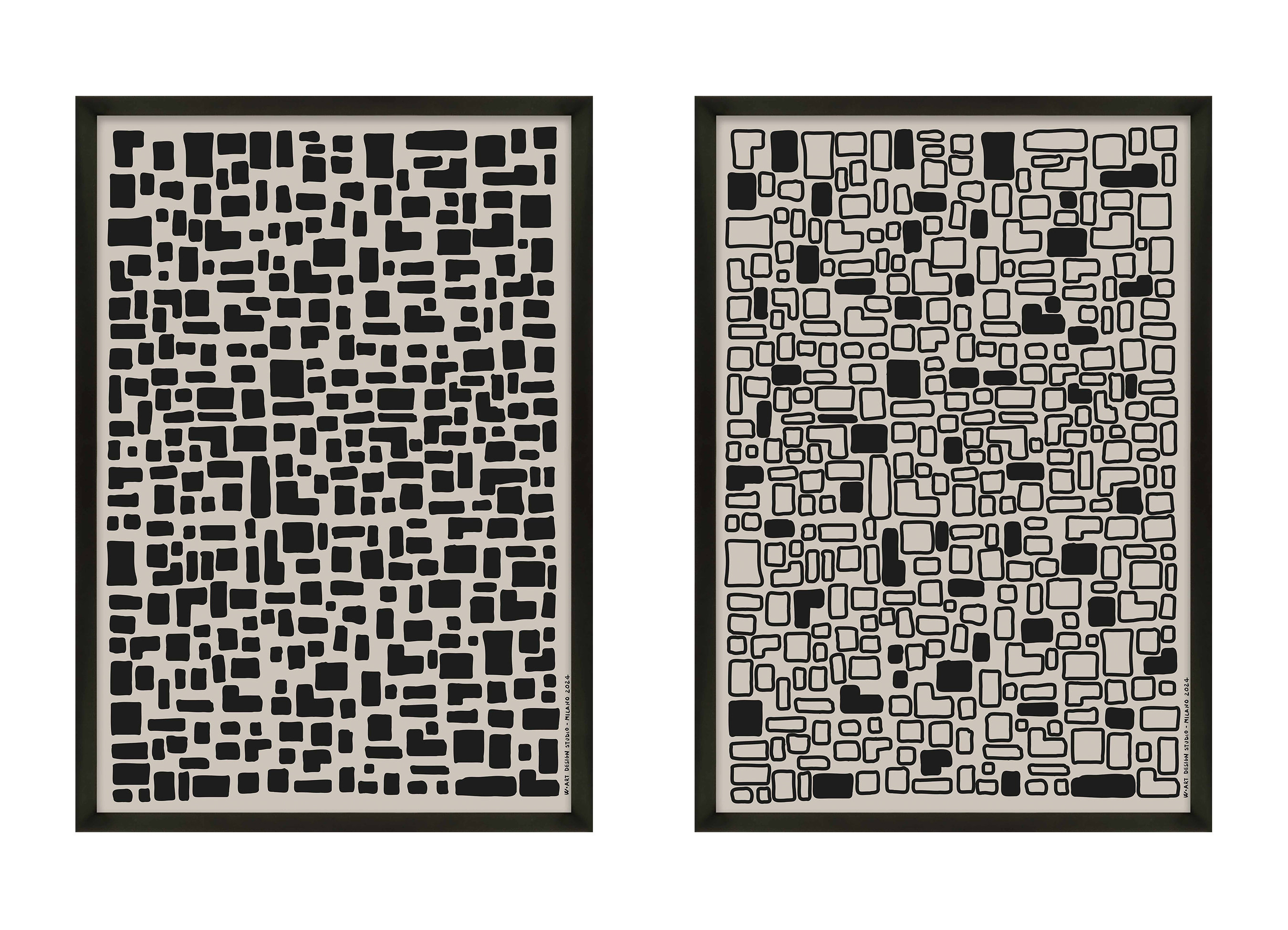 Orren Ellis Fragmented Space. Set of 2 by Romina Gadler - Framed Wall ...