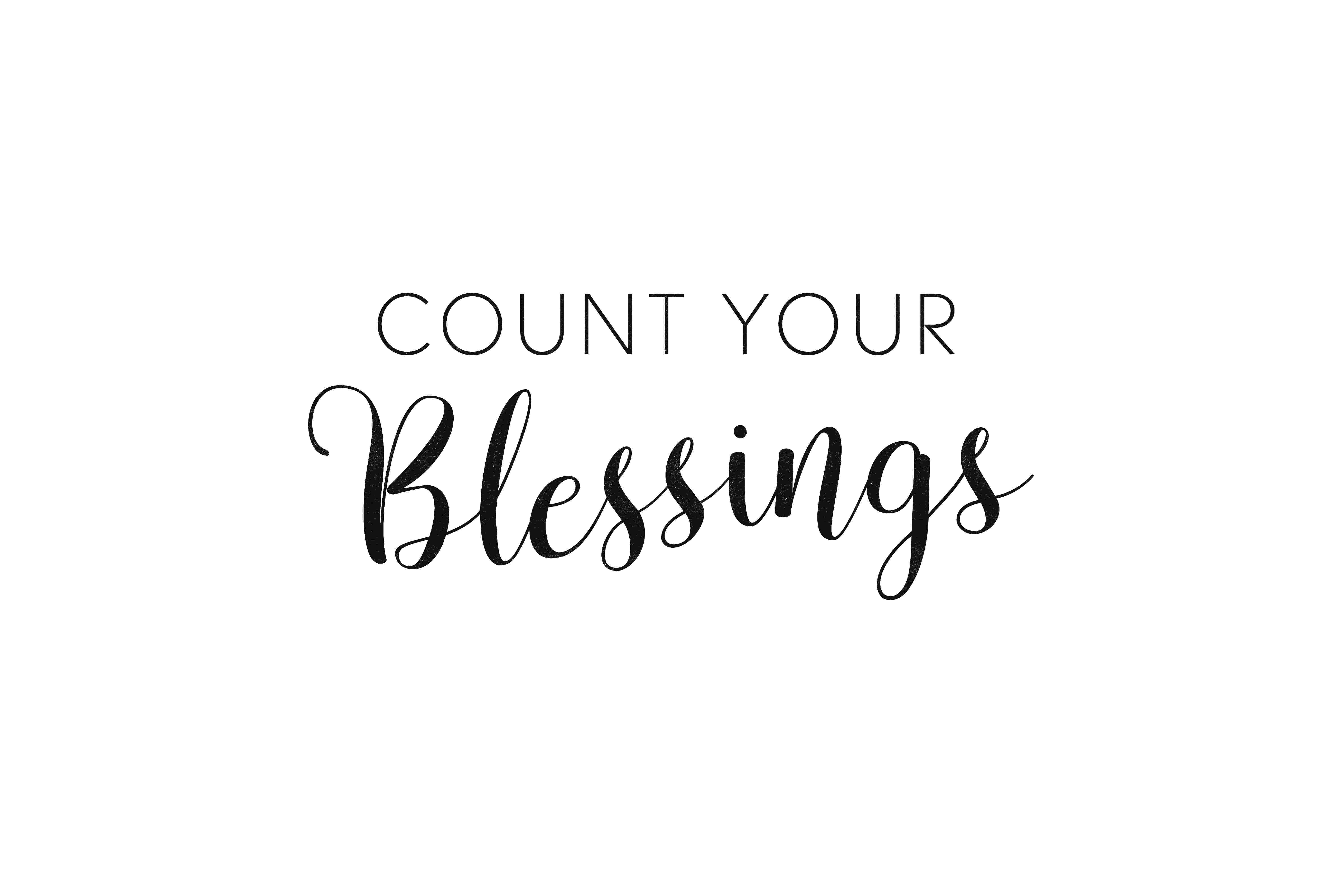 Trinx Count Your Blessings - Wrapped Canvas Textual Art | Wayfair