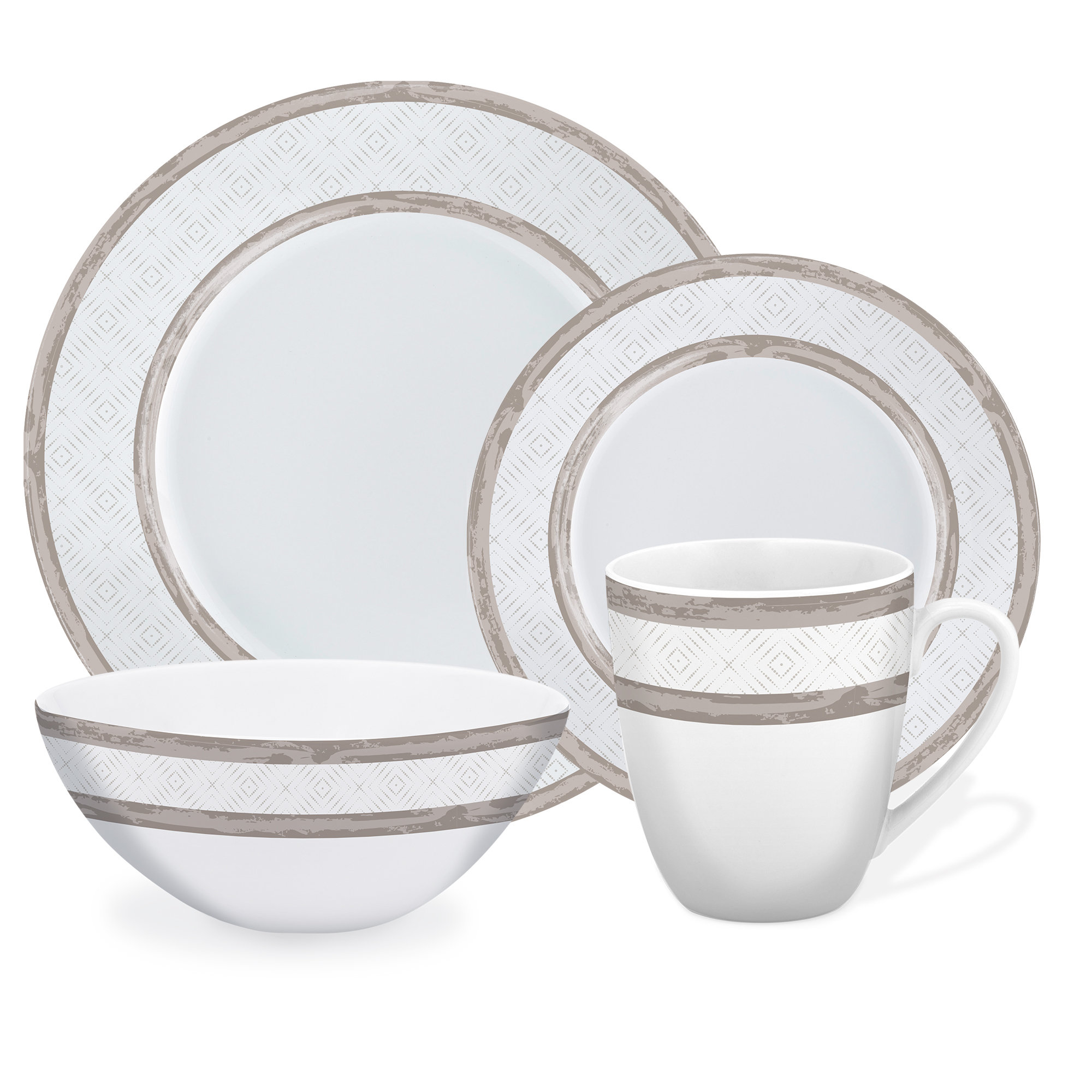 Foundry Select Luxury Premium Dinnerset 16-Piece Set Newport - Wayfair ...