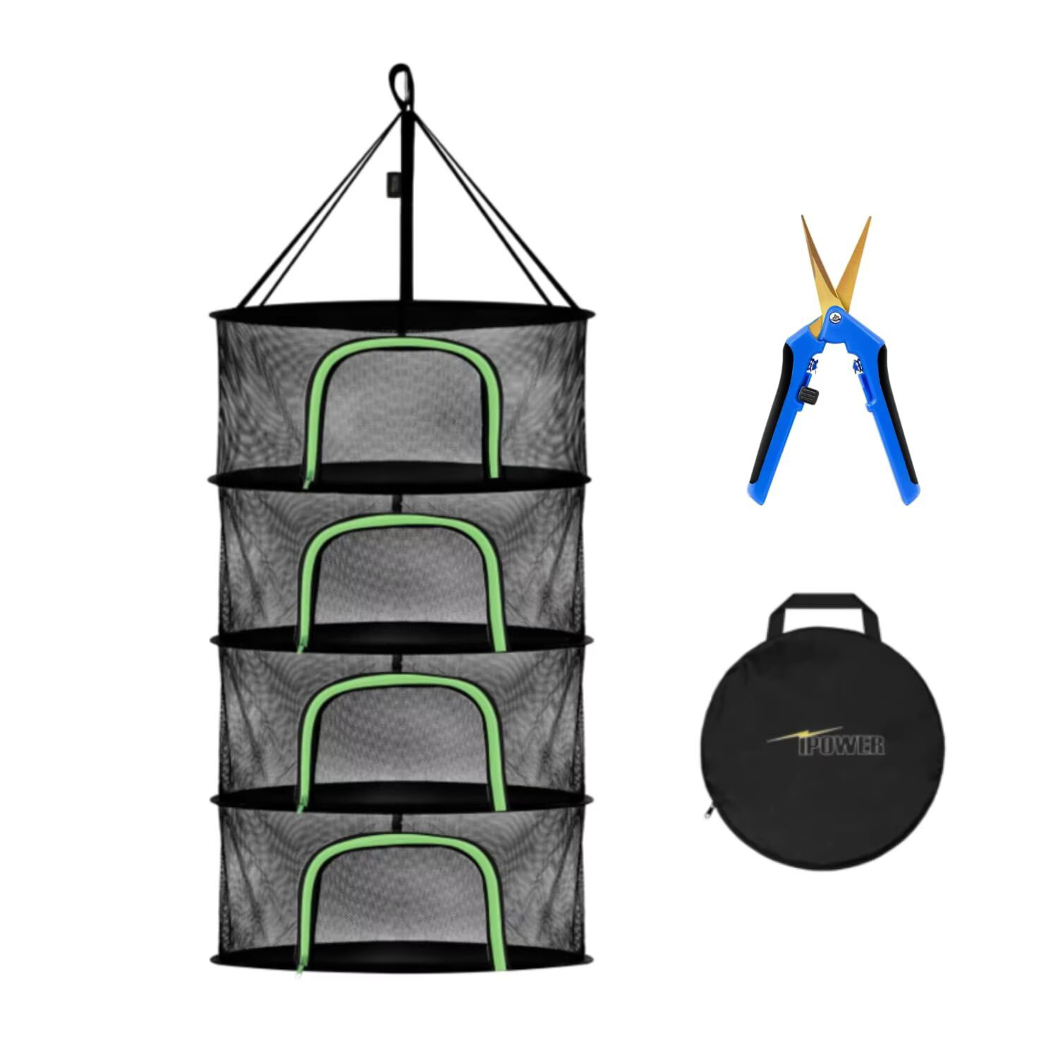 iPower 4-Layer 2-Feet Herb Drying Rack Hanging Mesh Net Dryer ...