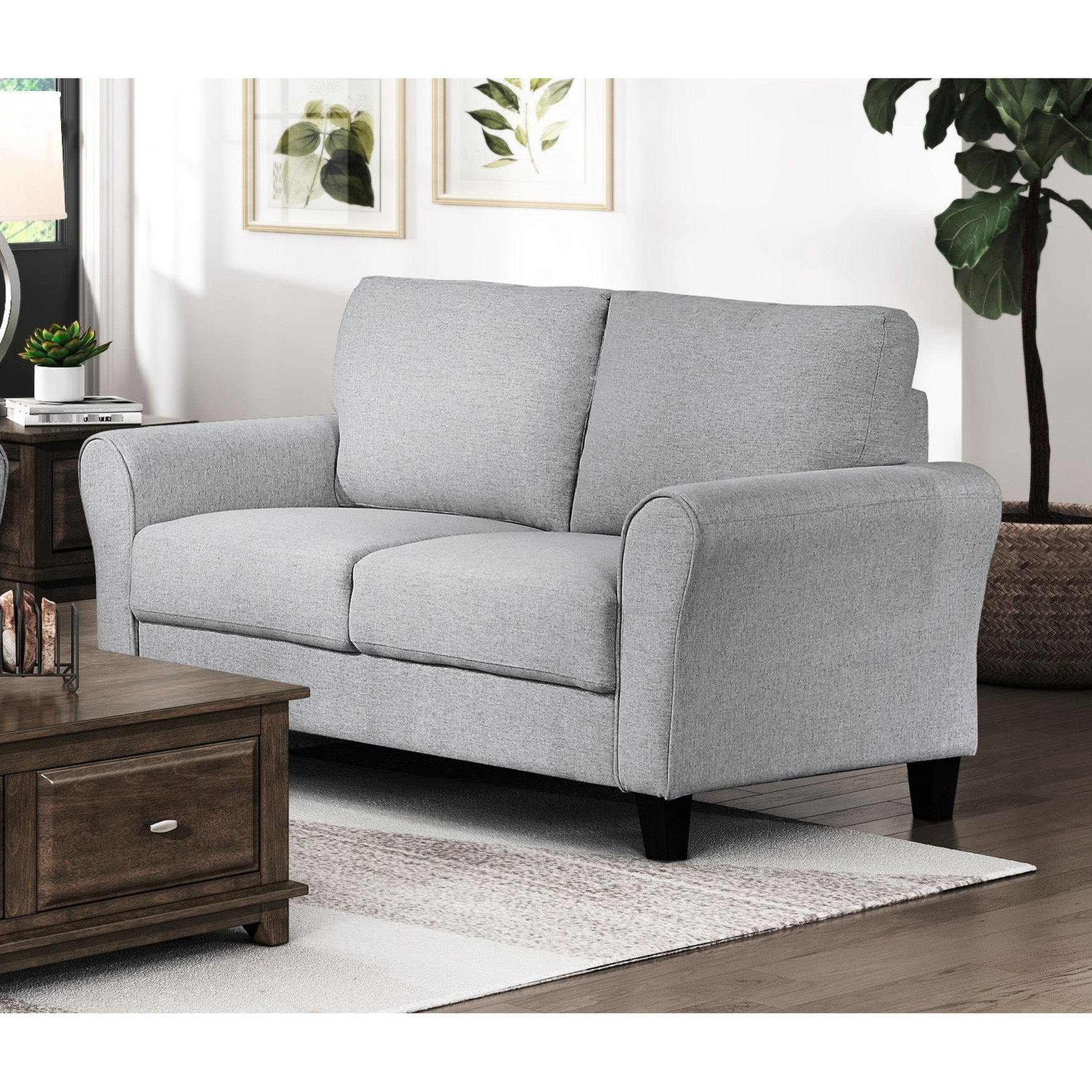 Latitude Run® Dark Grey Textured Fabric For A Chic Living Space In ...
