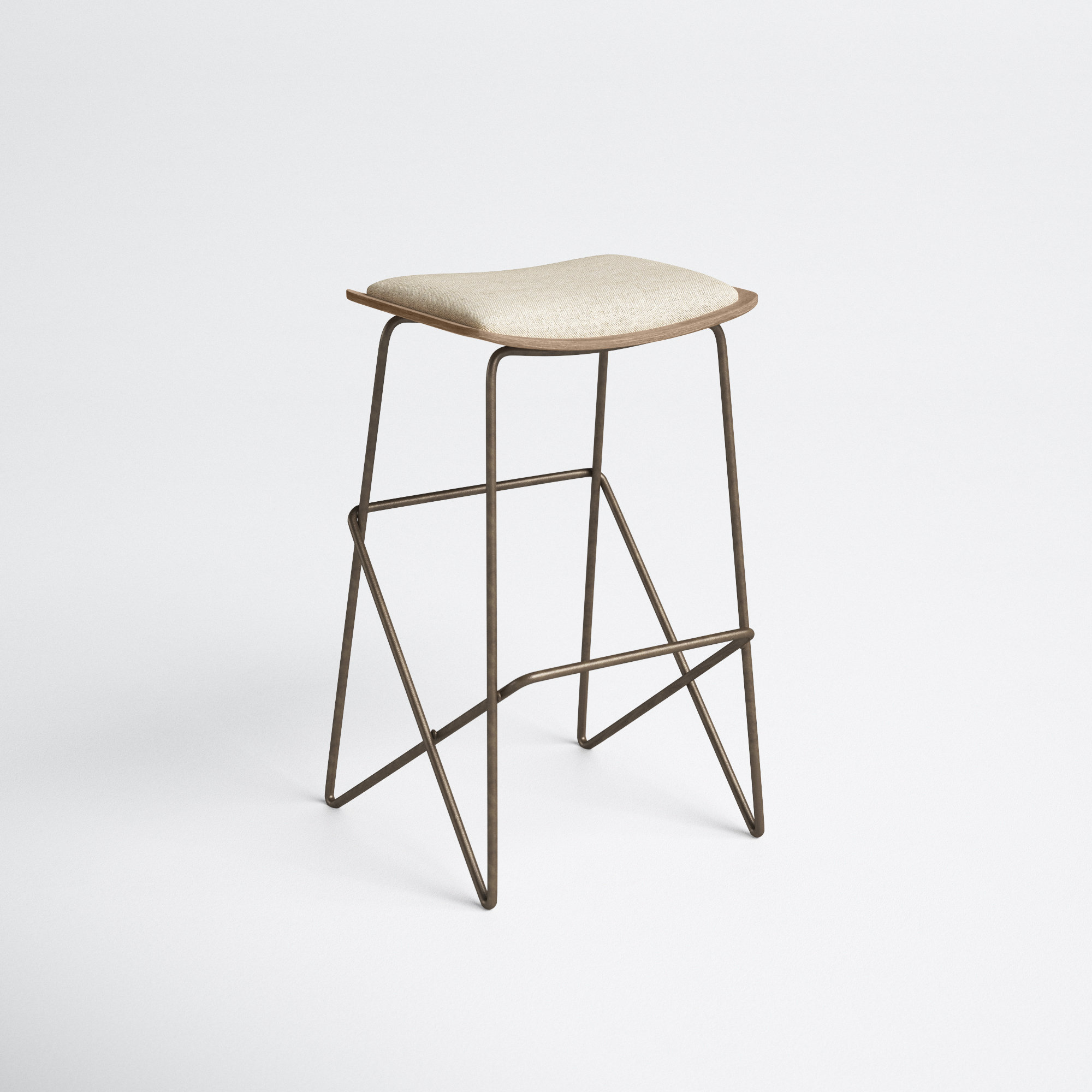 Joss & Main Deux Upholstered Counter Stool with Metal Frame & Reviews ...