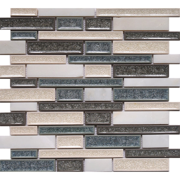 MatrixStoneUSA Urban Random Sized Glass Linear Mosaic Wall Tile | Wayfair