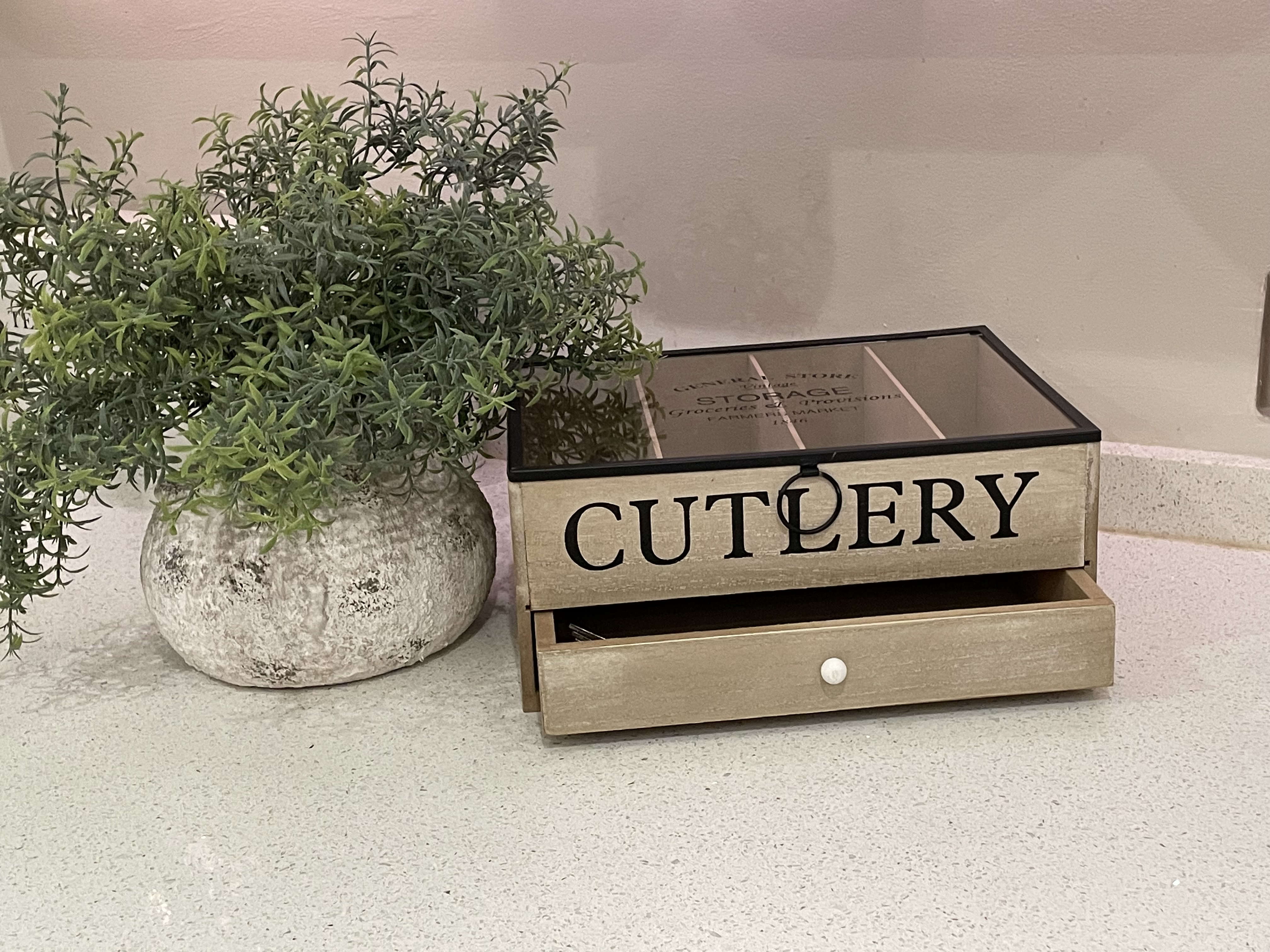 Union Rustic Cutlery Storage Box with Drawer & Reviews | Wayfair.co.uk